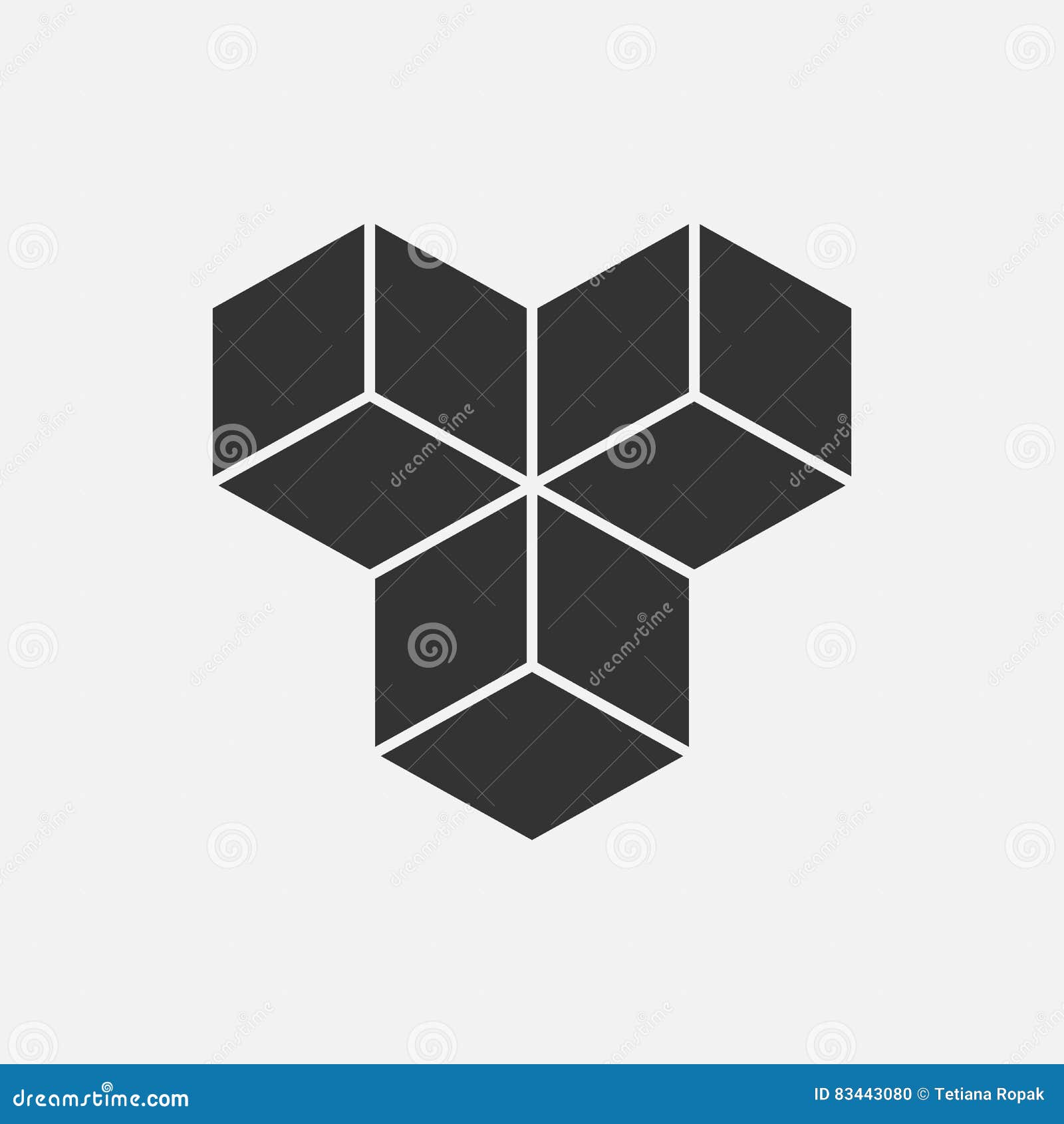 Cube Isometric Logo Concept, 3d Vector Illustration. Flat Design Style ...