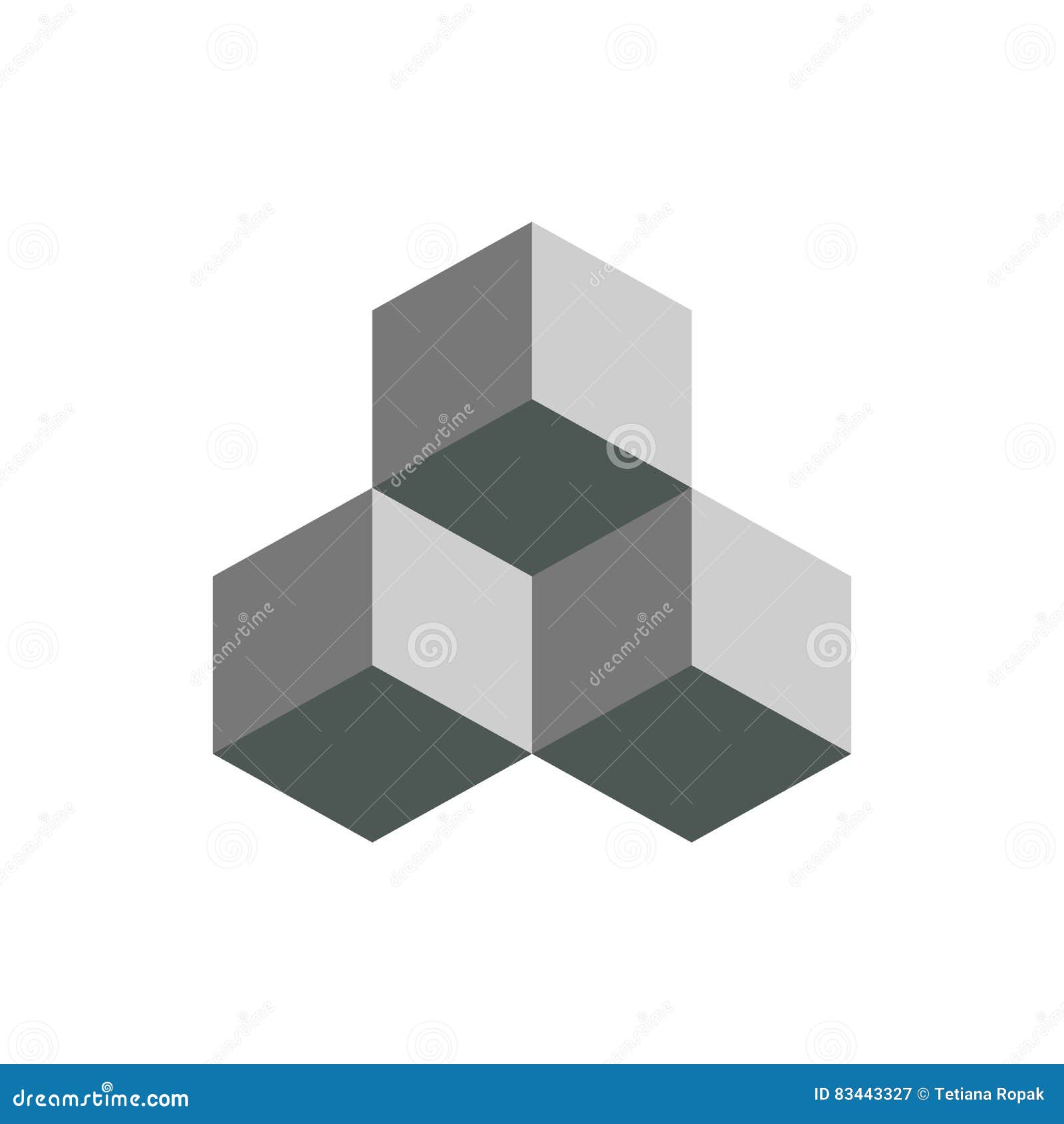 Cube Isometric Logo Concept, 3d Vector Illustration. Flat Design Style ...