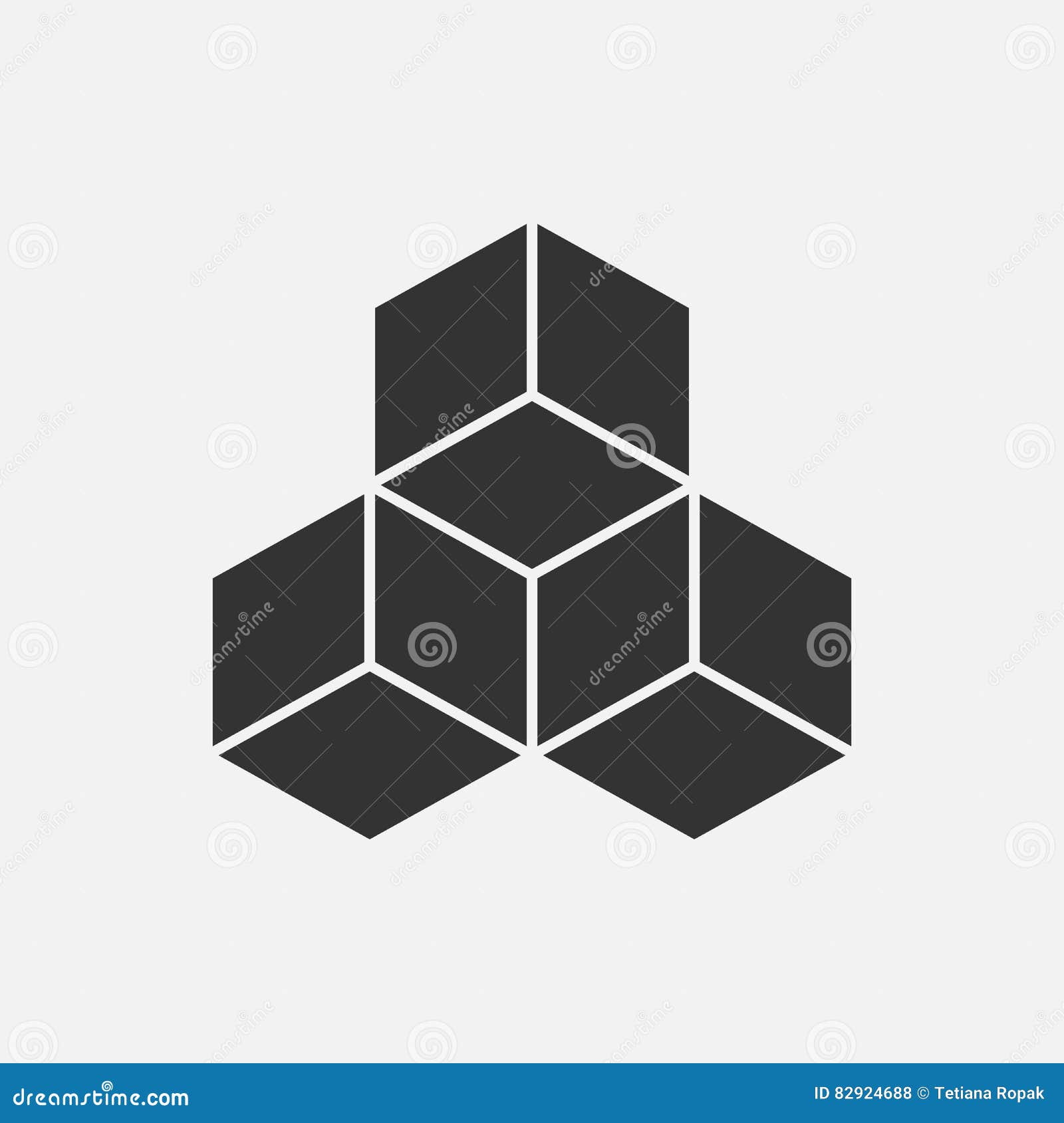Cube Logo Concept, Vector Illustration. Flat Design Style. Cube ...