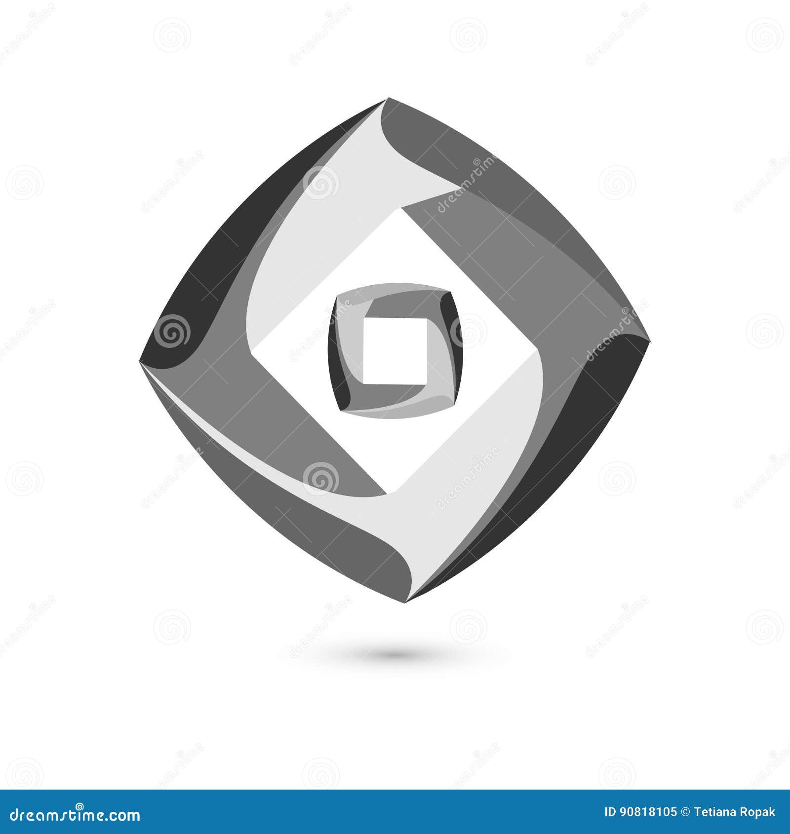 Cube Logo Concept, Vector Illustration. Flat Design Style. Cube ...