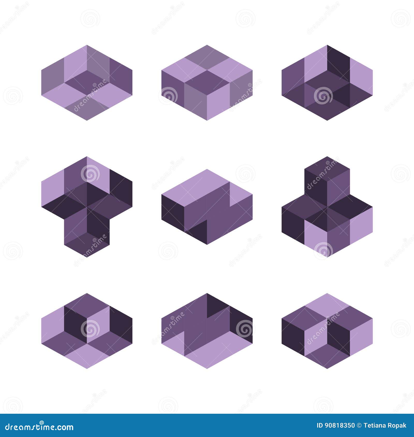 Cube Logo Concept, Vector Illustration. Flat Design Style. Cube ...