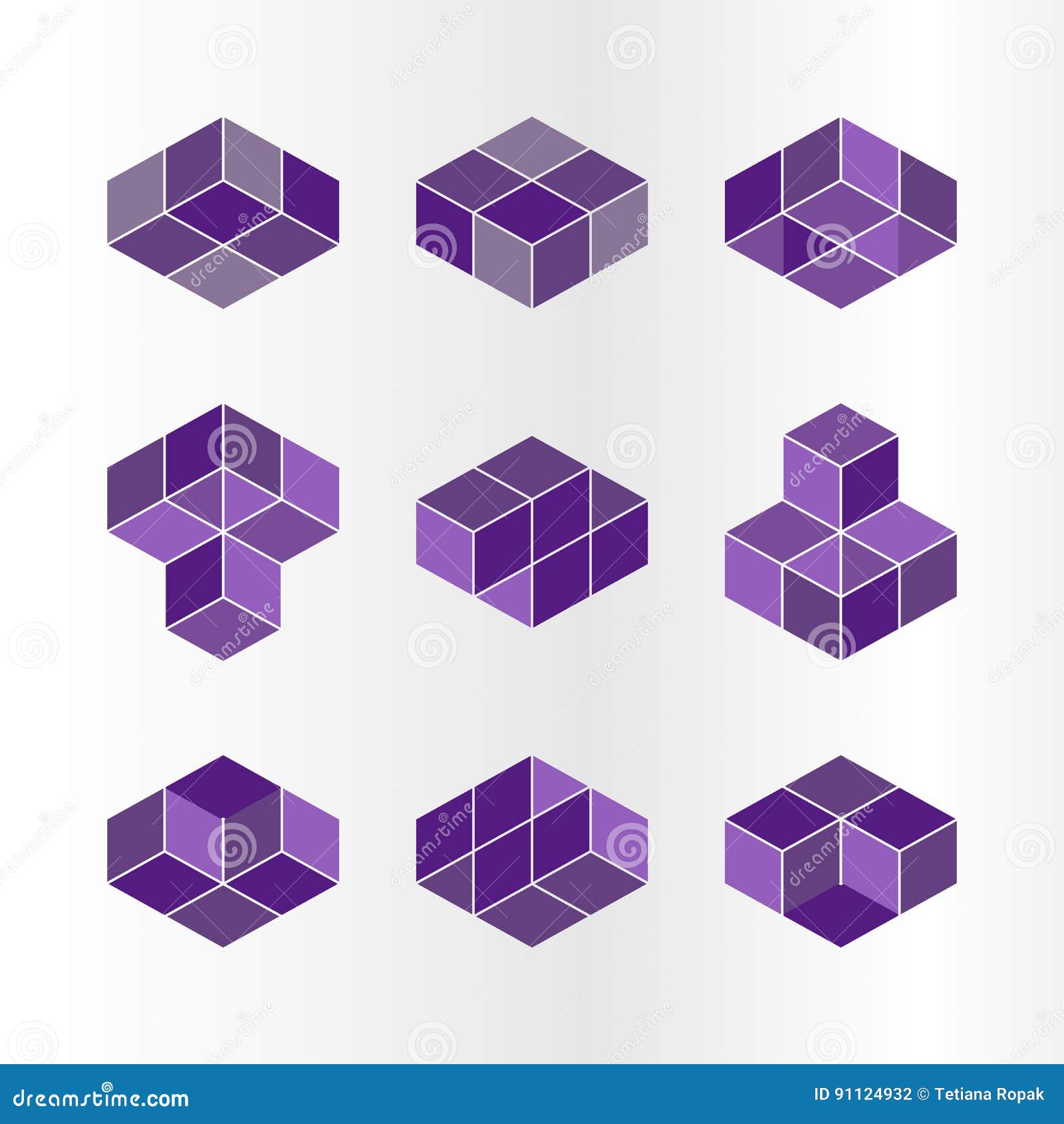 Cube Logo Concept, Vector Illustration. Flat Design Style. Cube ...
