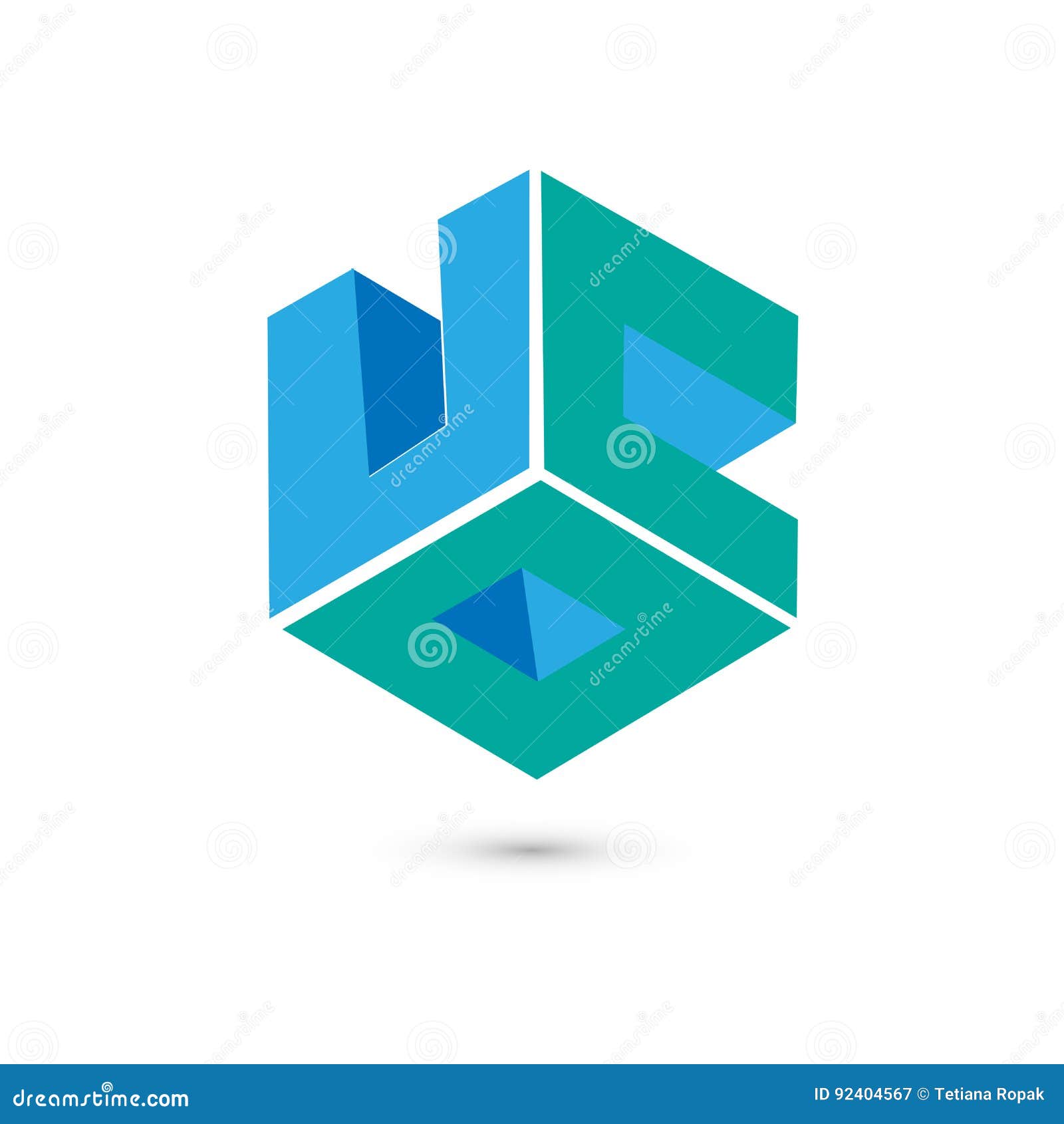 Cube Logo Concept, Vector Illustration. Flat Design Style. Cube ...