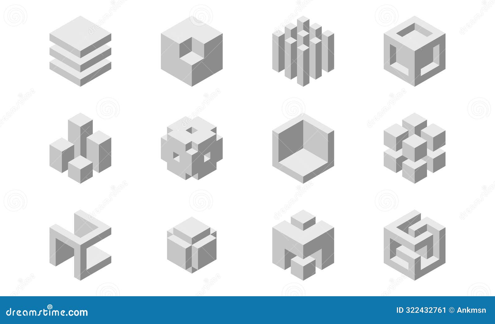 Cube Logo, Geometric Vector Design. Box Logotype Company, Trendy Tech ...