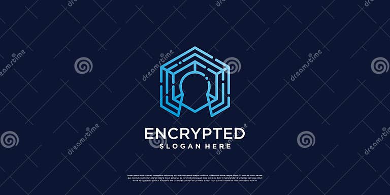 Cube Logo Technology with Encryption Concept Premium Vector Stock ...