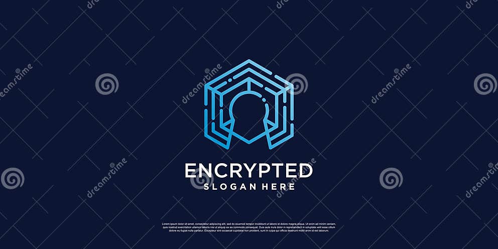 Cube Logo Technology with Encryption Concept Premium Vector Stock ...