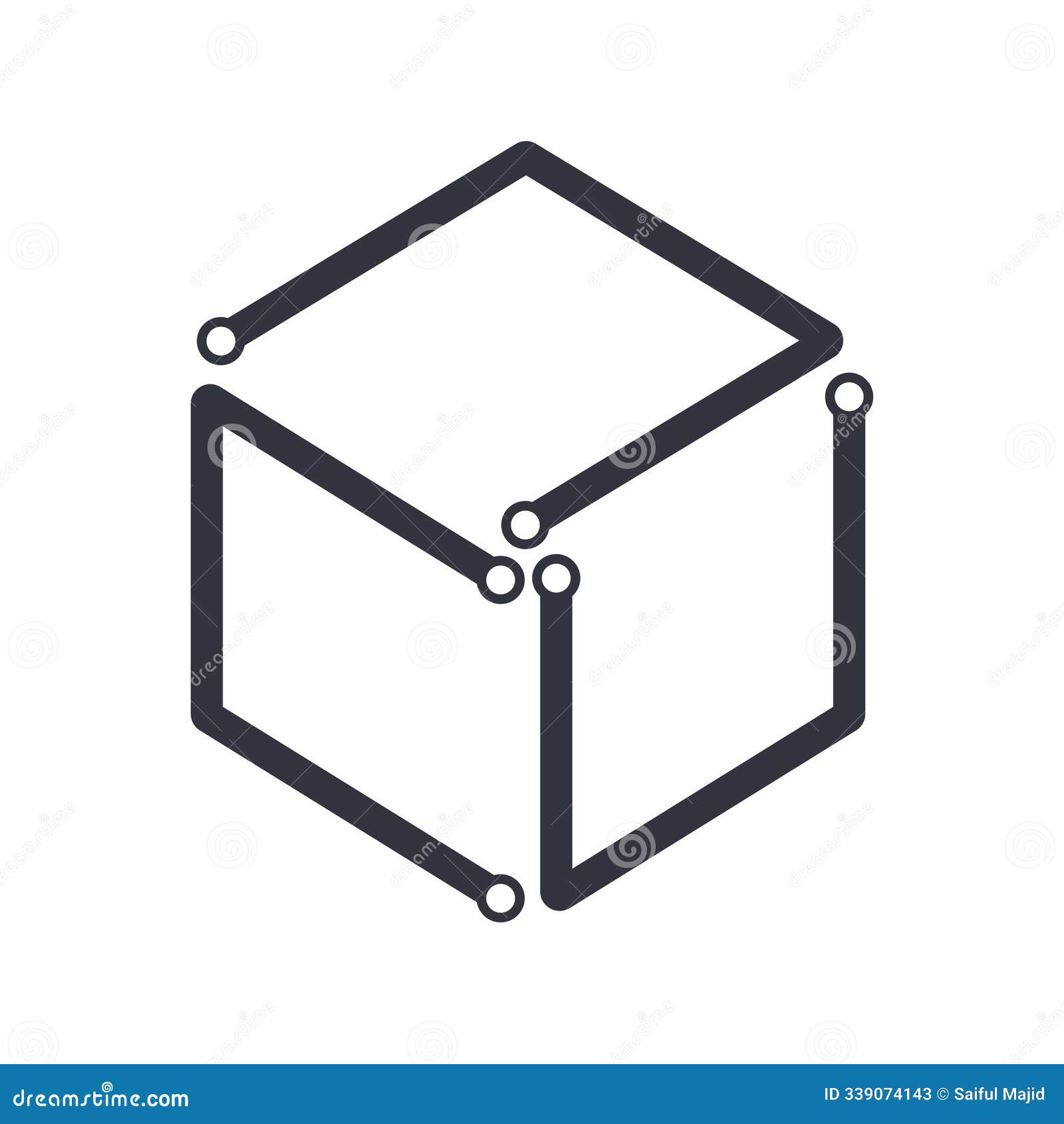 Cube Logo Template Icon stock vector. Illustration of modern - 339074143