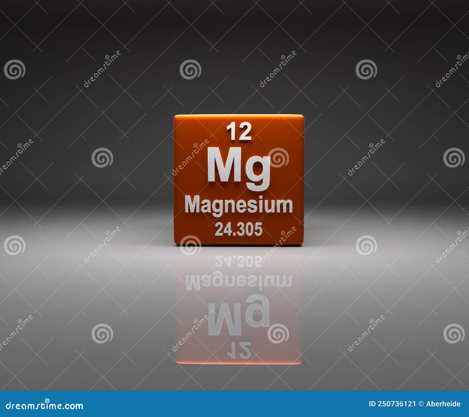 Red Cube With Magnesium Periodic System Stock Image | CartoonDealer.com ...