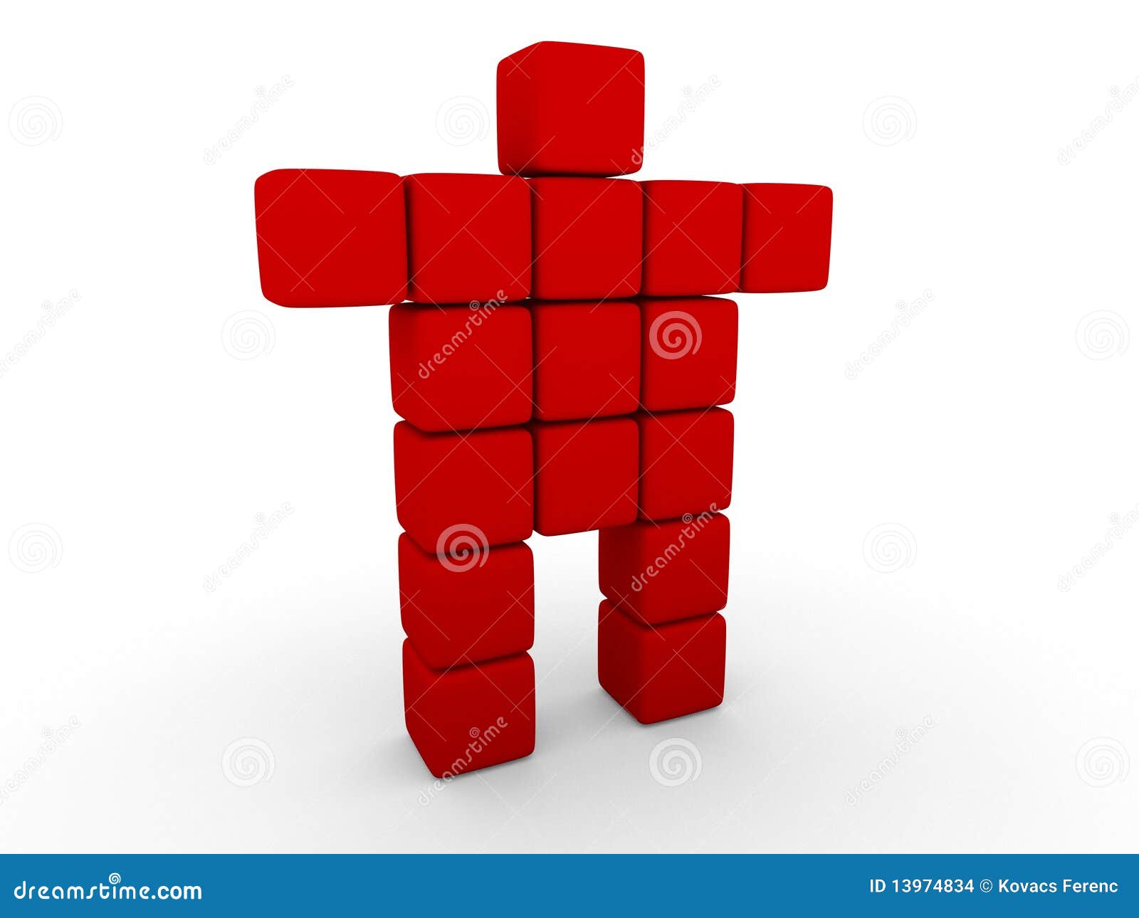 Cube man stock illustration. Illustration of render, concepts - 13974834