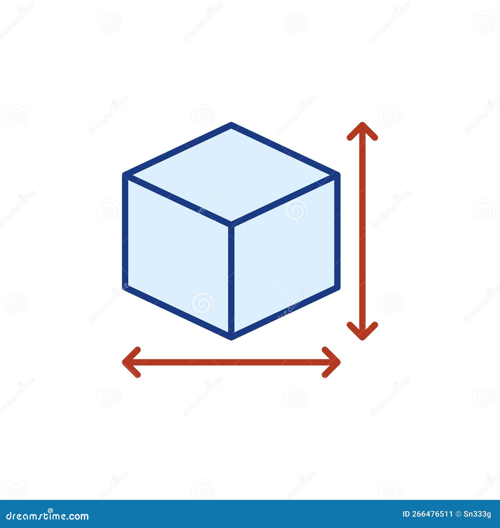 Cube Measurement Vector Concept Colored Icon or Symbol Stock ...