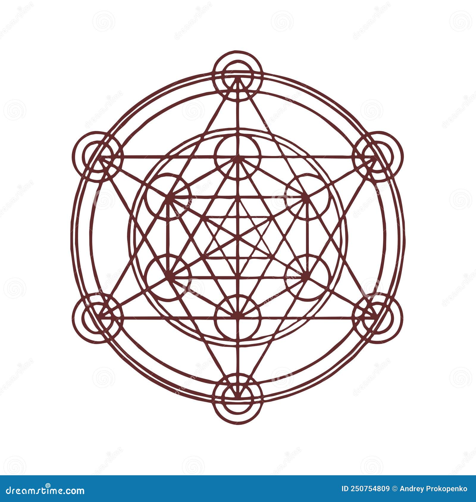 Cube of Metatron Sacred Geometry Stock Vector - Illustration of circle ...
