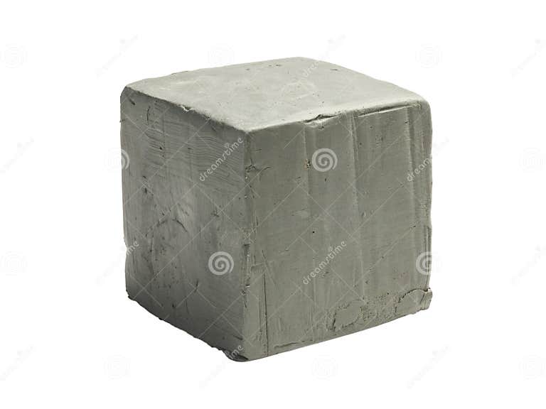 Cube from modeling clay stock image. Image of green, isolated - 27590187