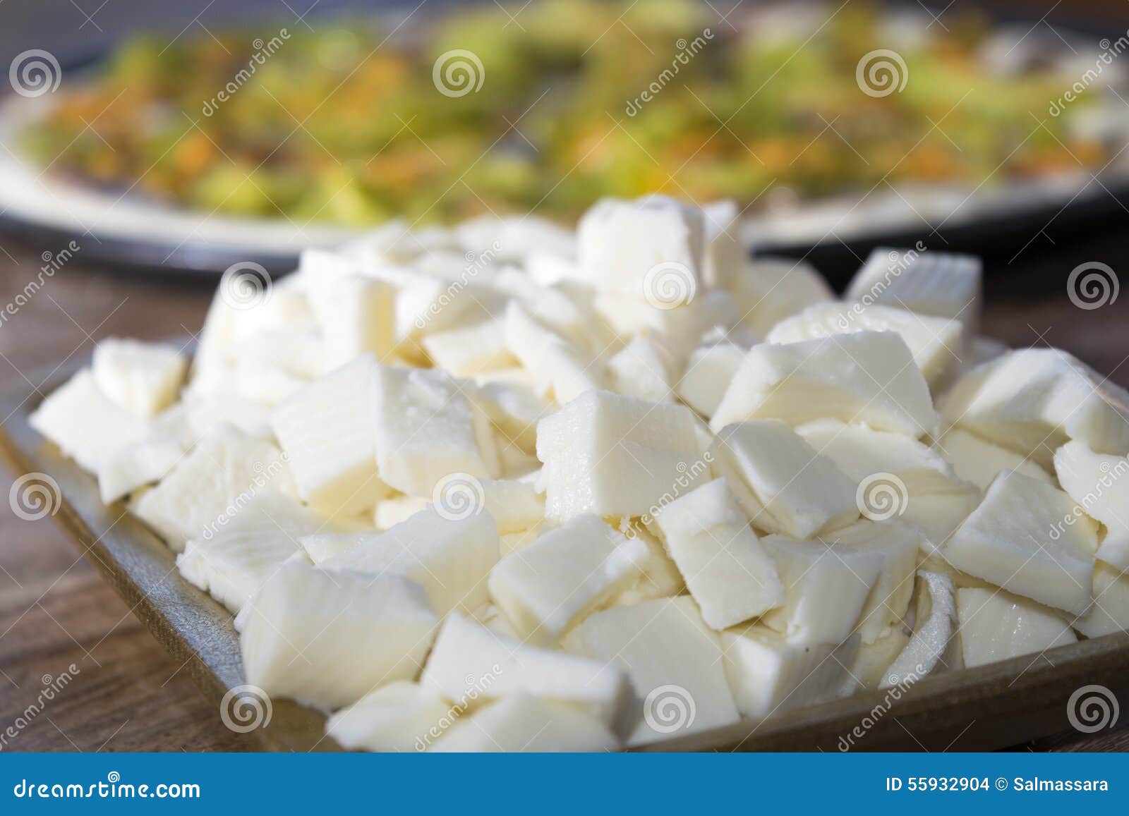Cube of Mozzarella for Pizza Stock Photo - Image of neapolitan ...