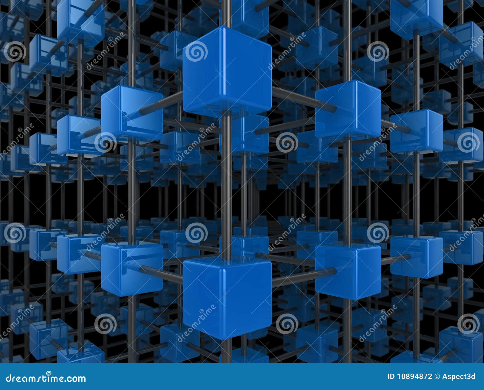 Cube network stock illustration. Illustration of diversity - 10894872