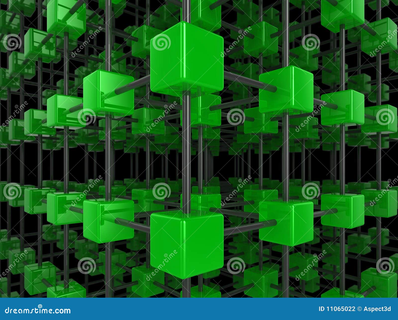 Cube network stock illustration. Illustration of internet - 11065022