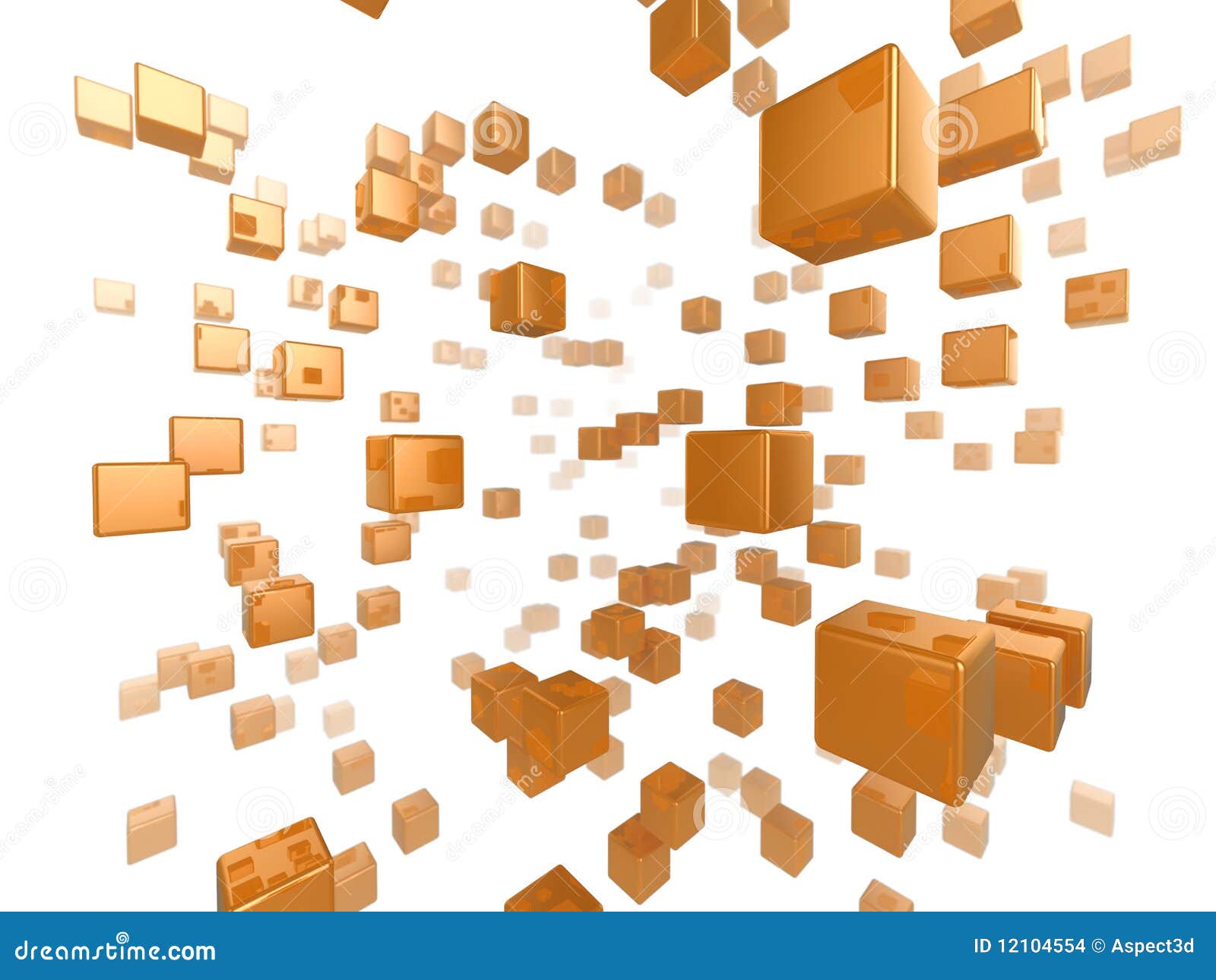Cube network stock illustration. Illustration of molecule - 12104554