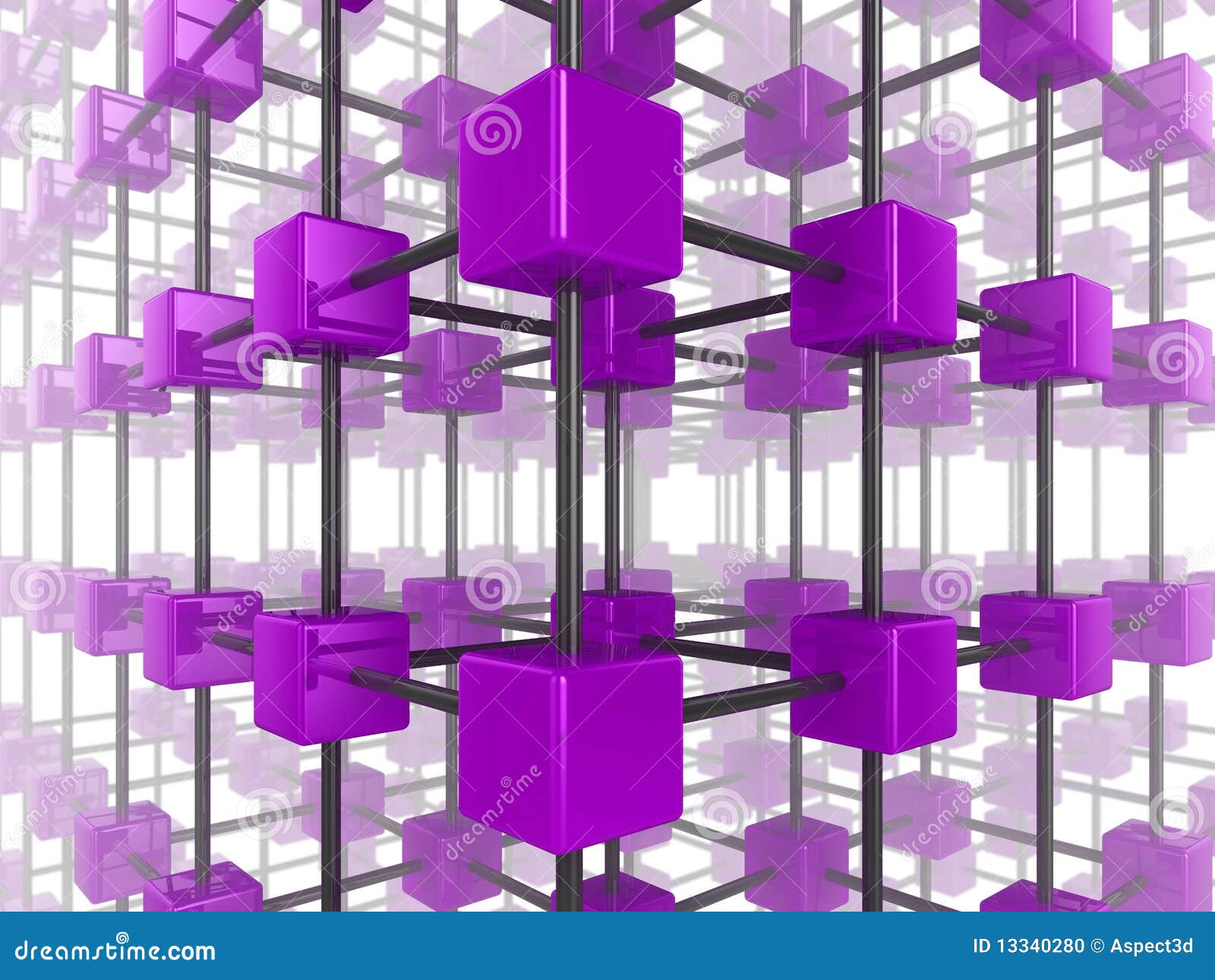 Cube network stock illustration. Illustration of global - 13340280