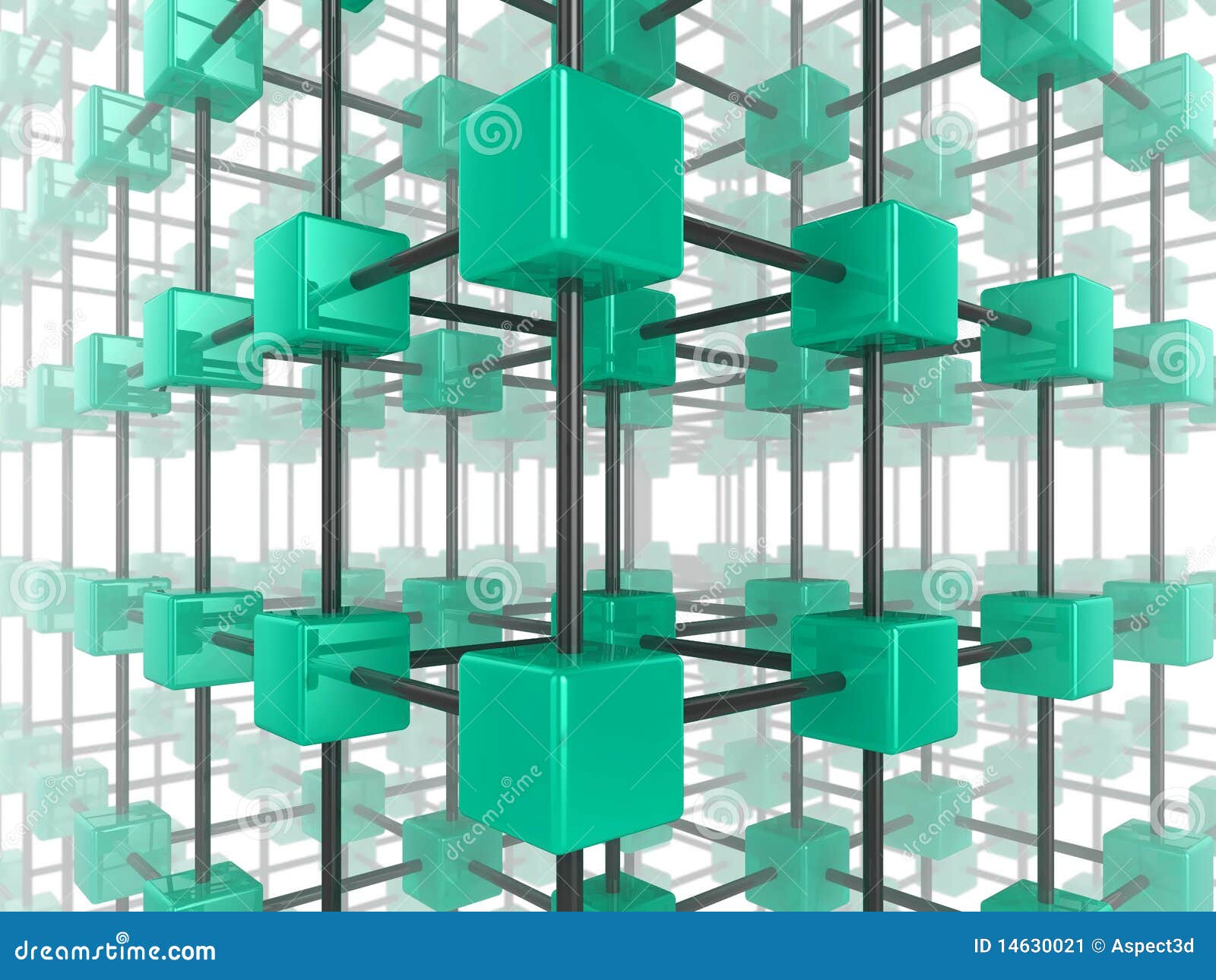 Cube network stock illustration. Illustration of global - 14630021