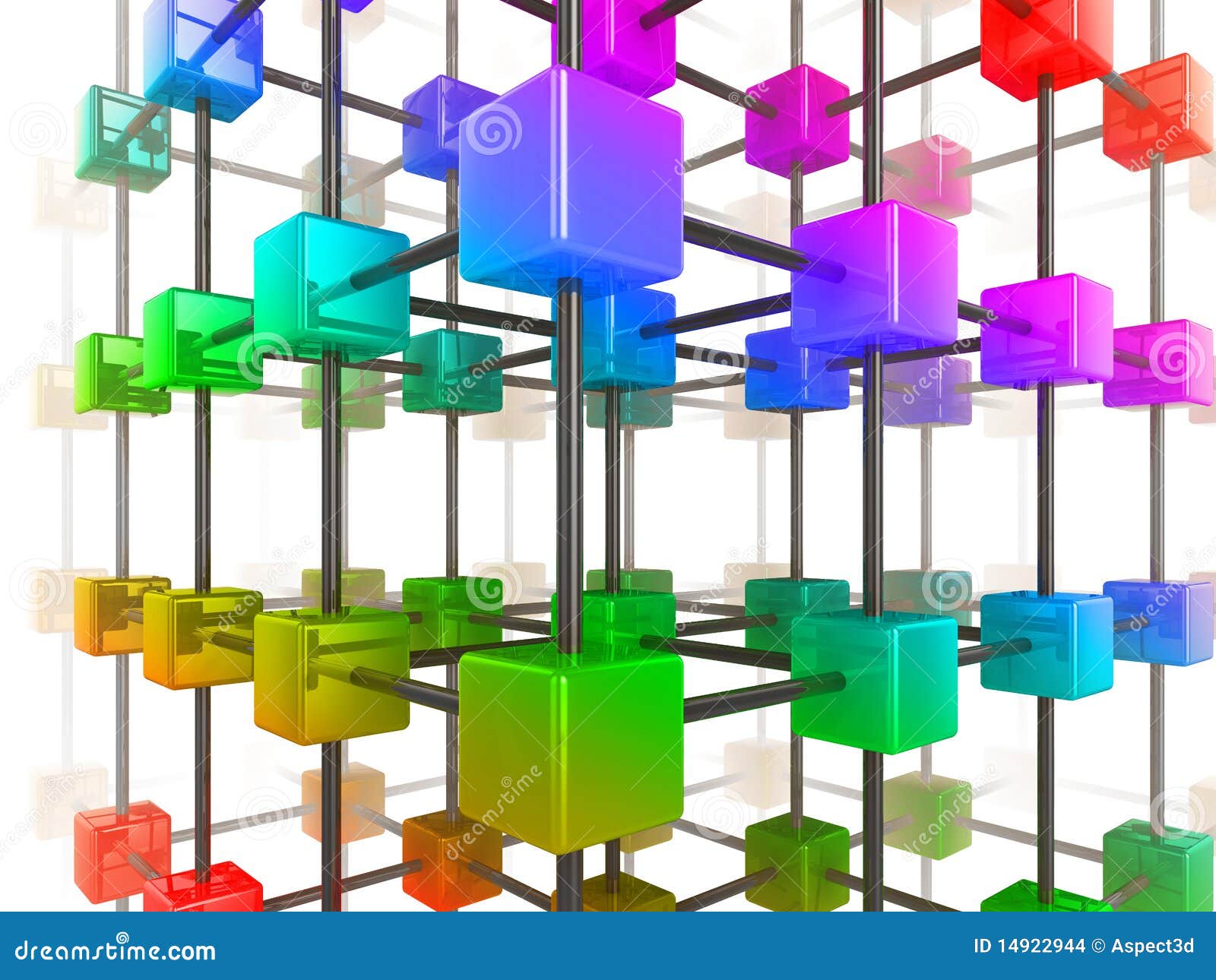 Cube network stock illustration. Illustration of modern - 14922944