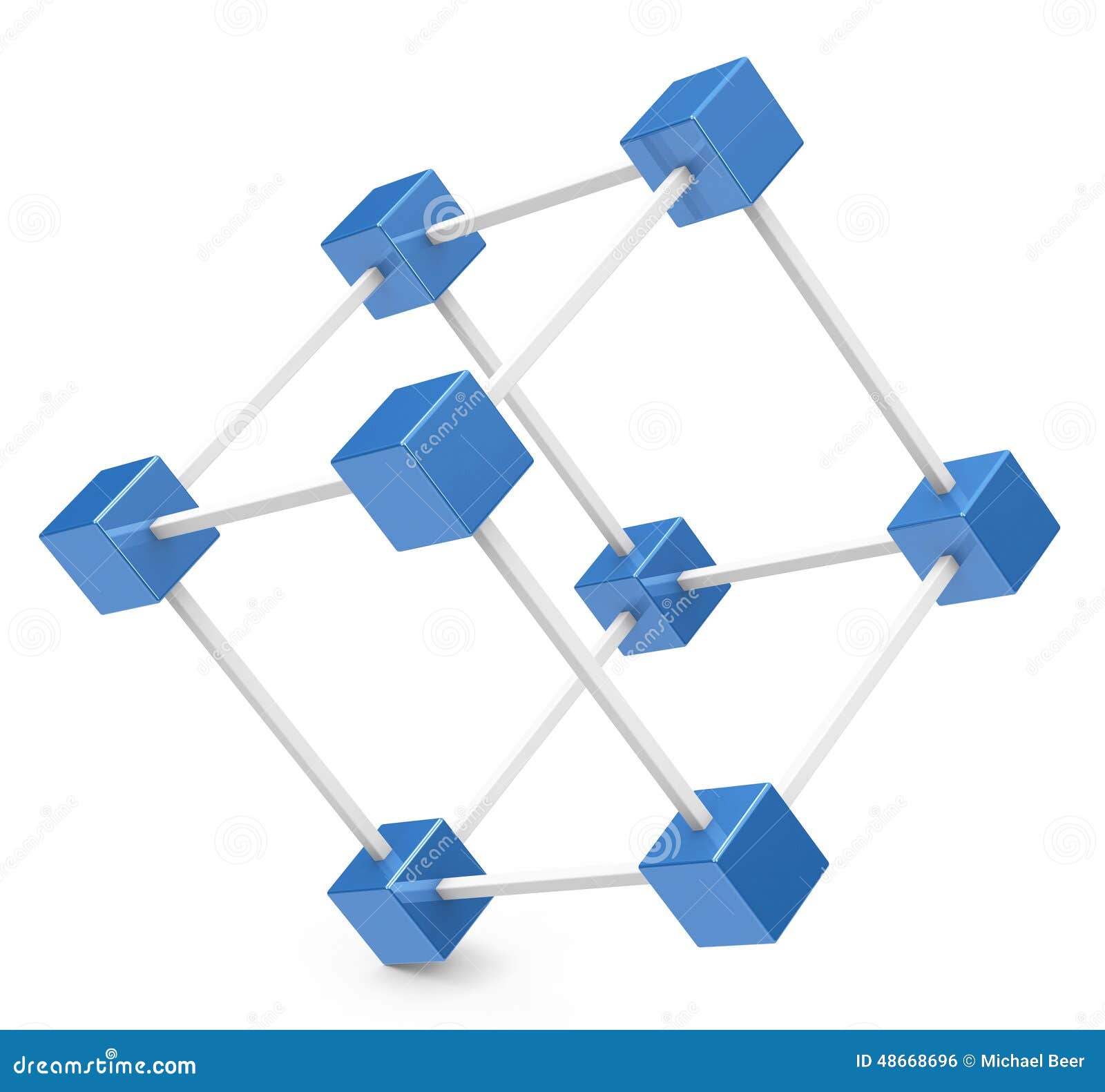 The cube network stock illustration. Illustration of communication ...