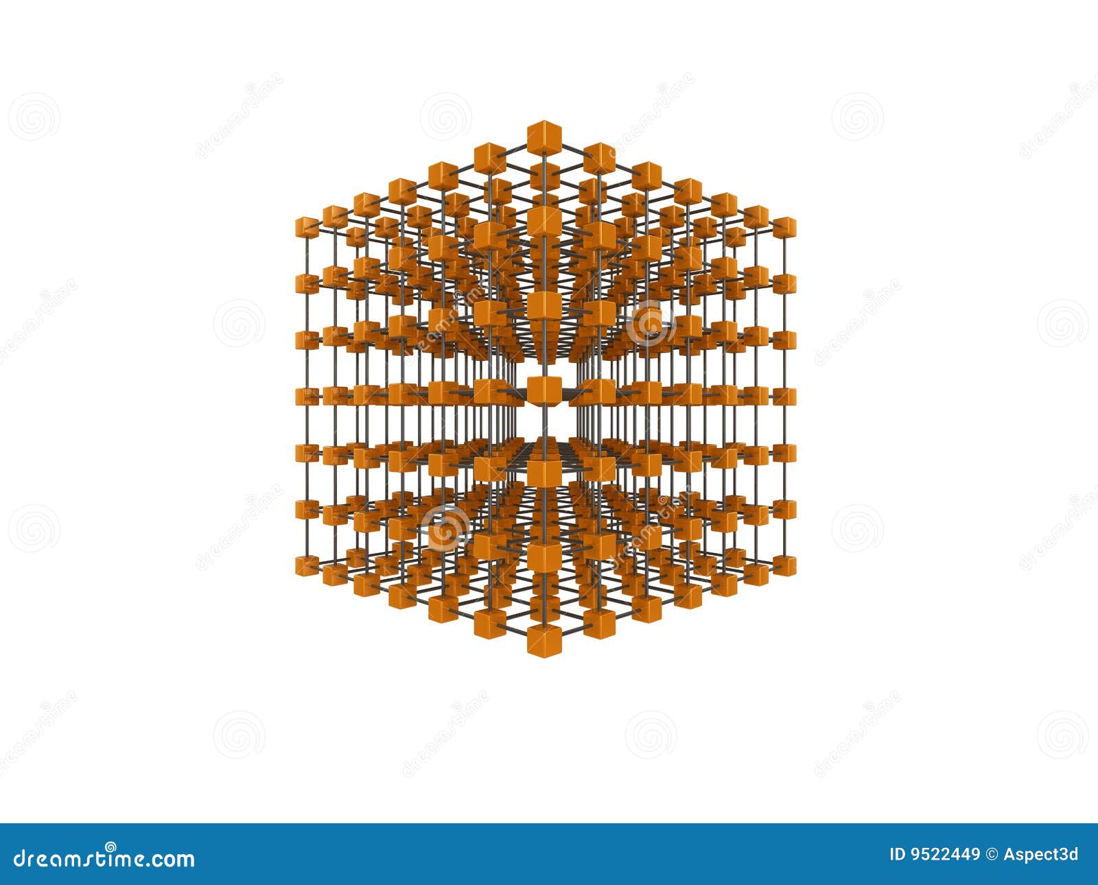 Cube network illustration stock illustration. Illustration of ...