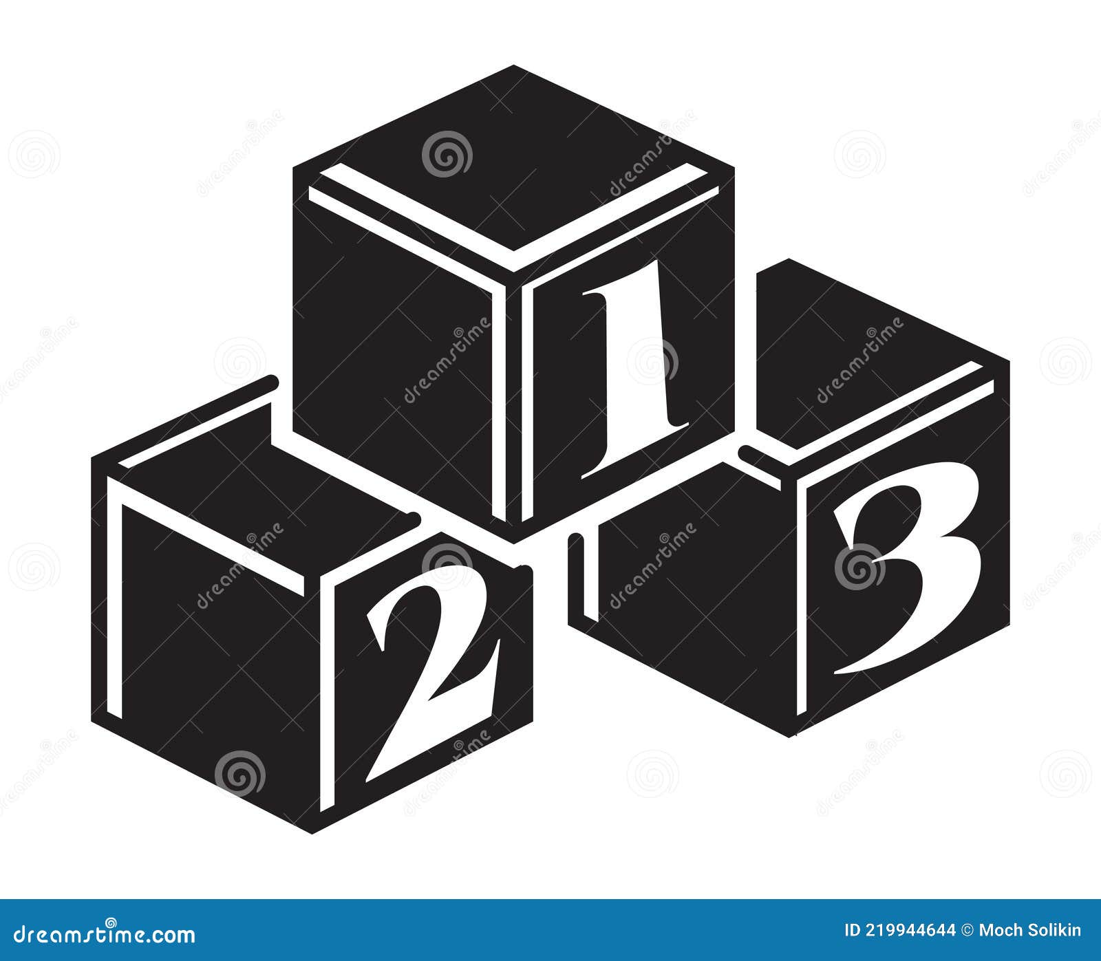 Number Blocks Cartoon Vector | CartoonDealer.com #23453187