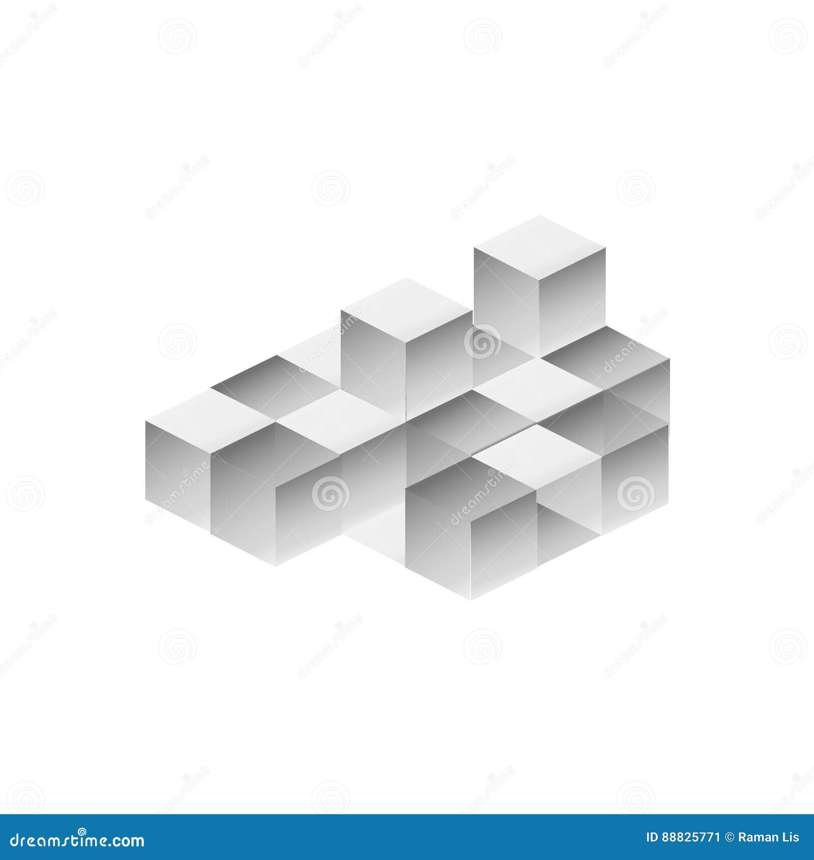 Cube pattern stock vector. Illustration of gray, cell - 88825771