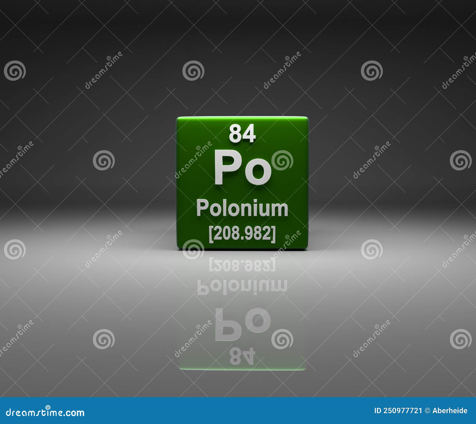 Cube With Polonium Number 84 Periodic Table Stock Image | CartoonDealer ...