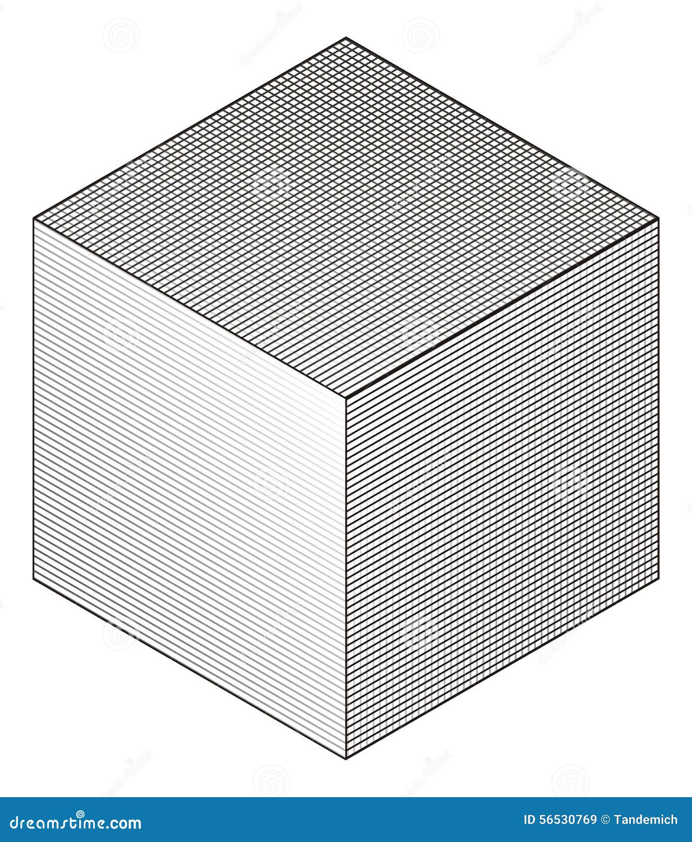 Cube stock illustration. Illustration of parallel, design - 56530769