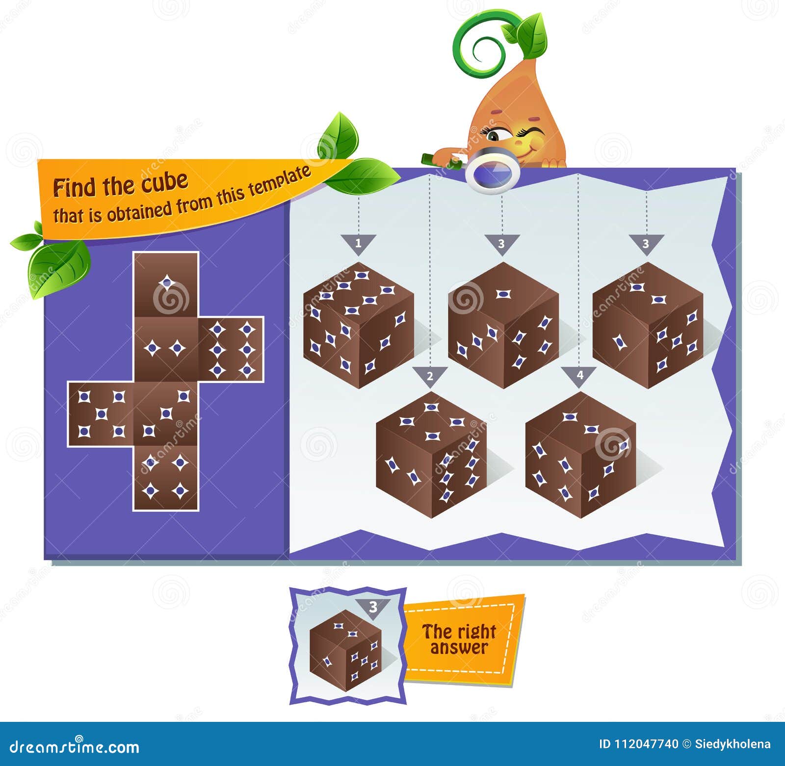 Cube of puzzle stock illustration. Illustration of cube - 112047740