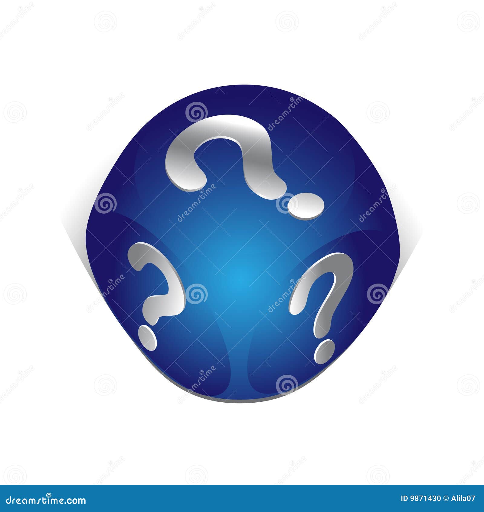 Cube with question mark stock vector. Illustration of concept - 9871430