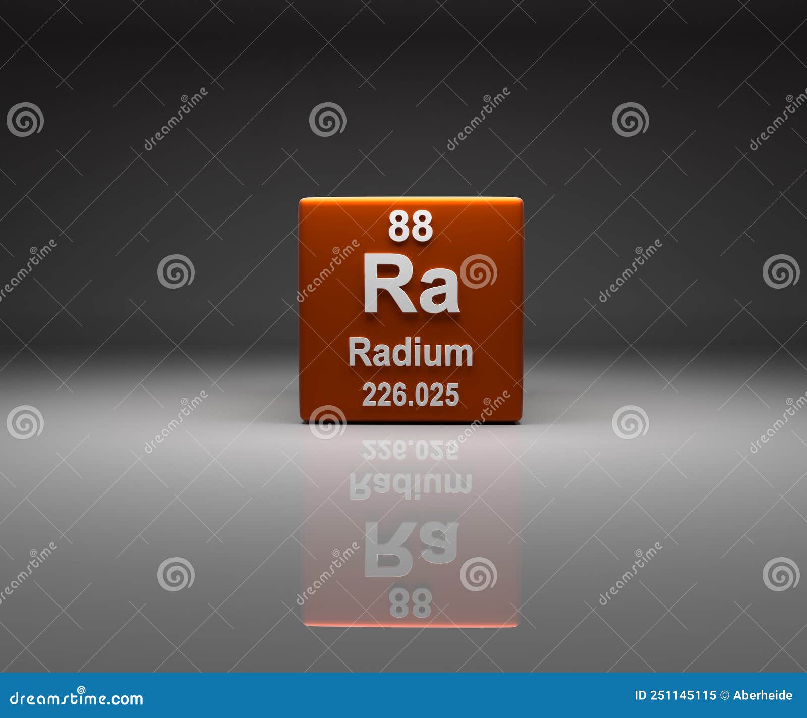 Radium, 3D Rendering Of Symbols Of The Elements Of The Periodic Table ...