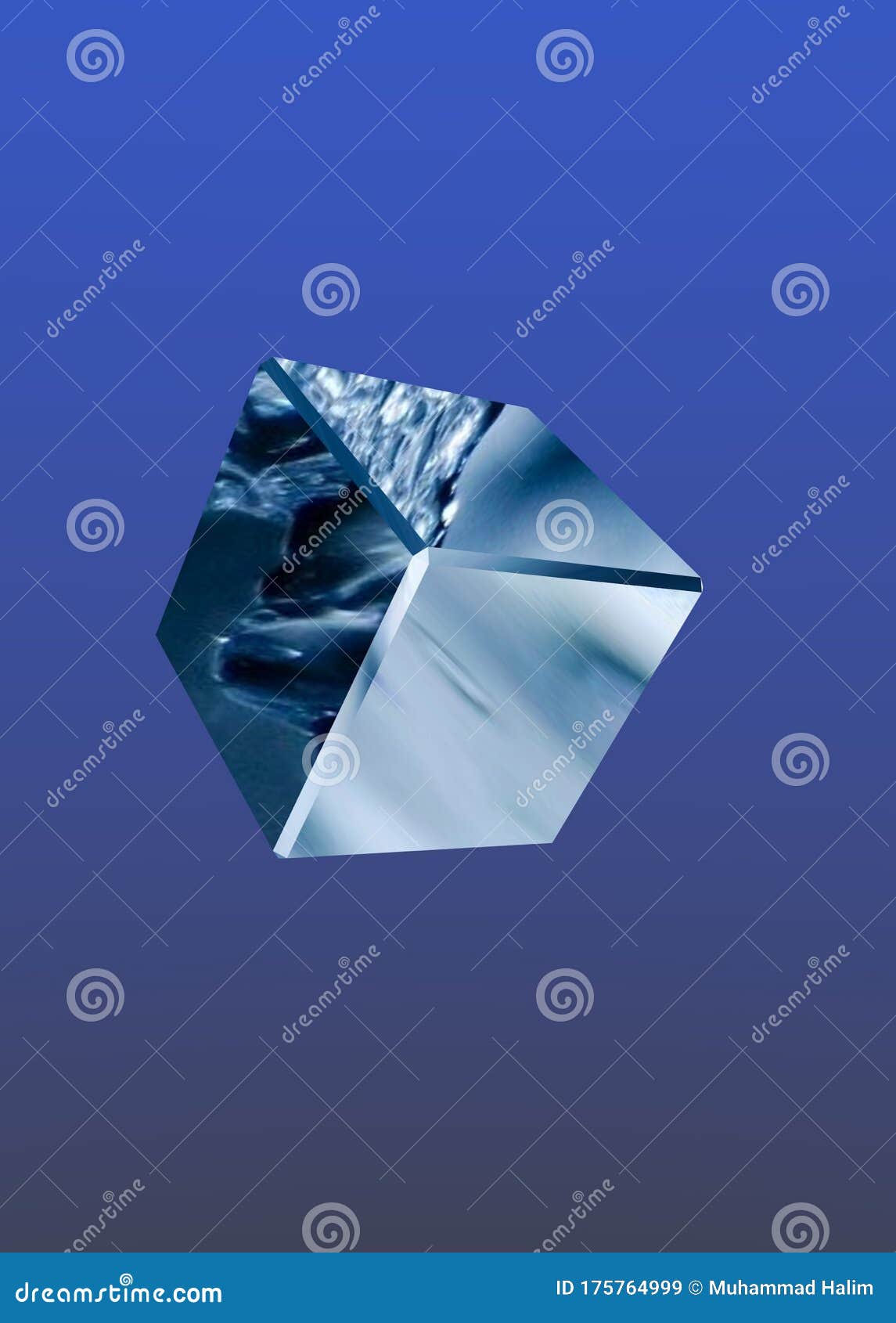 CUBE REFLECTION MIRROR stock illustration. Illustration of tutorial ...