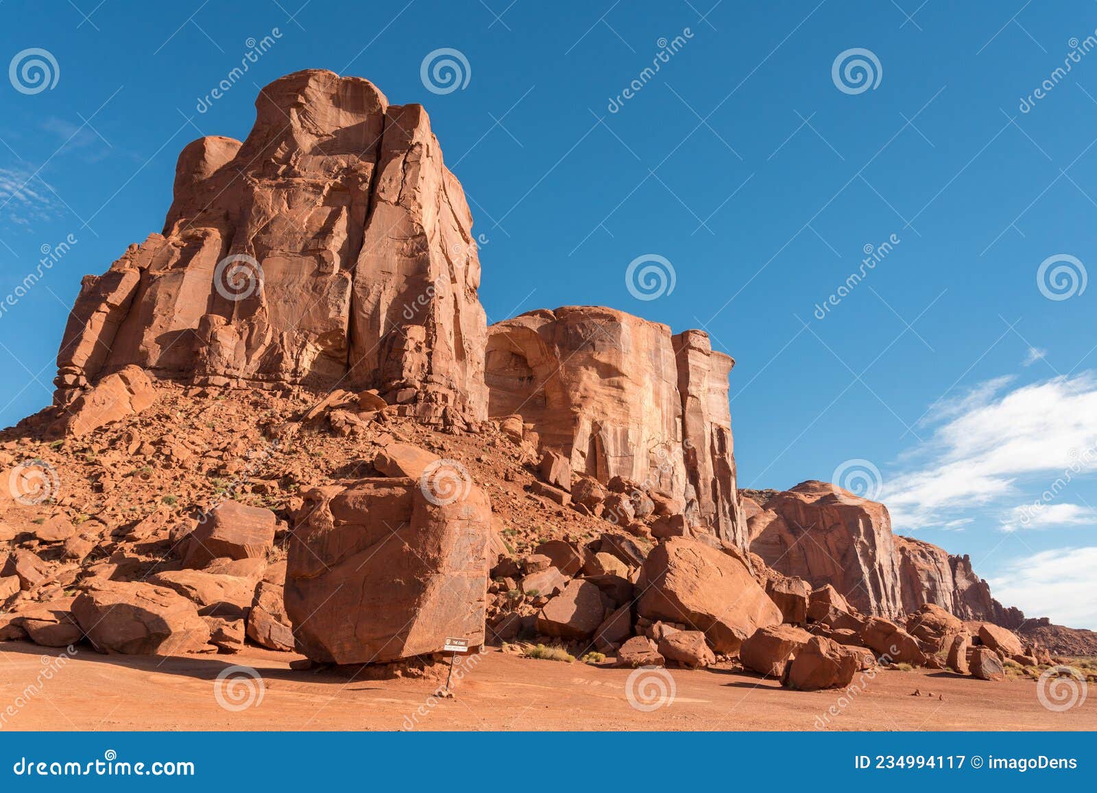 The Cube Rock in the Monument Valley Stock Image - Image of mitten ...