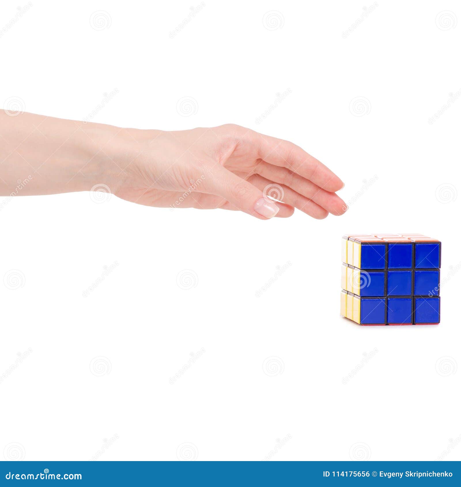 Cube Rubik in hand editorial photo. Image of leisure - 114175656