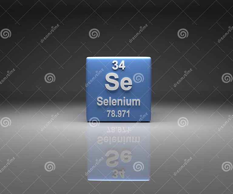 Cube with Selenium Number 34 Periodic Table Stock Illustration ...