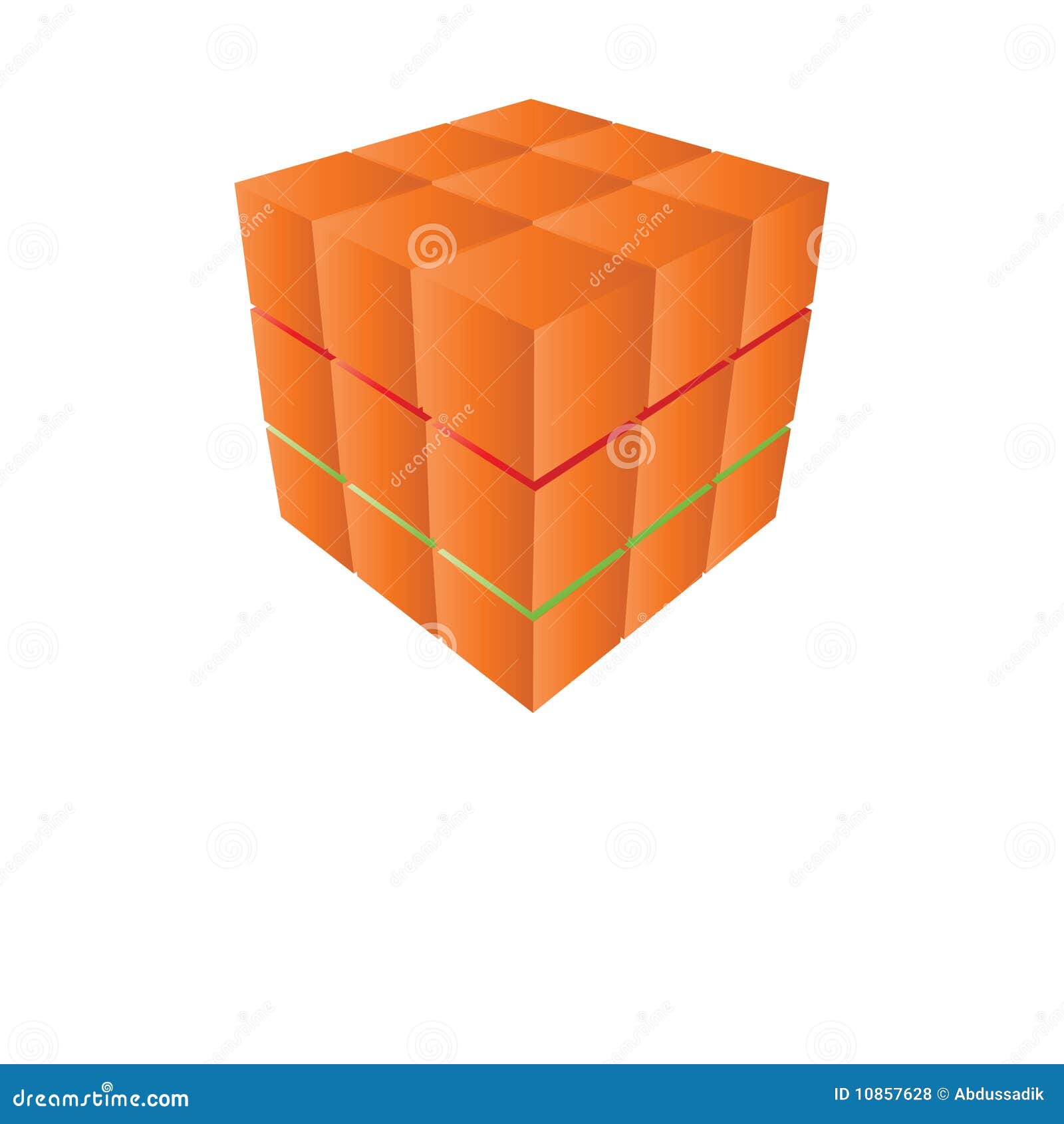 Cube shape stock illustration. Illustration of object - 10857628