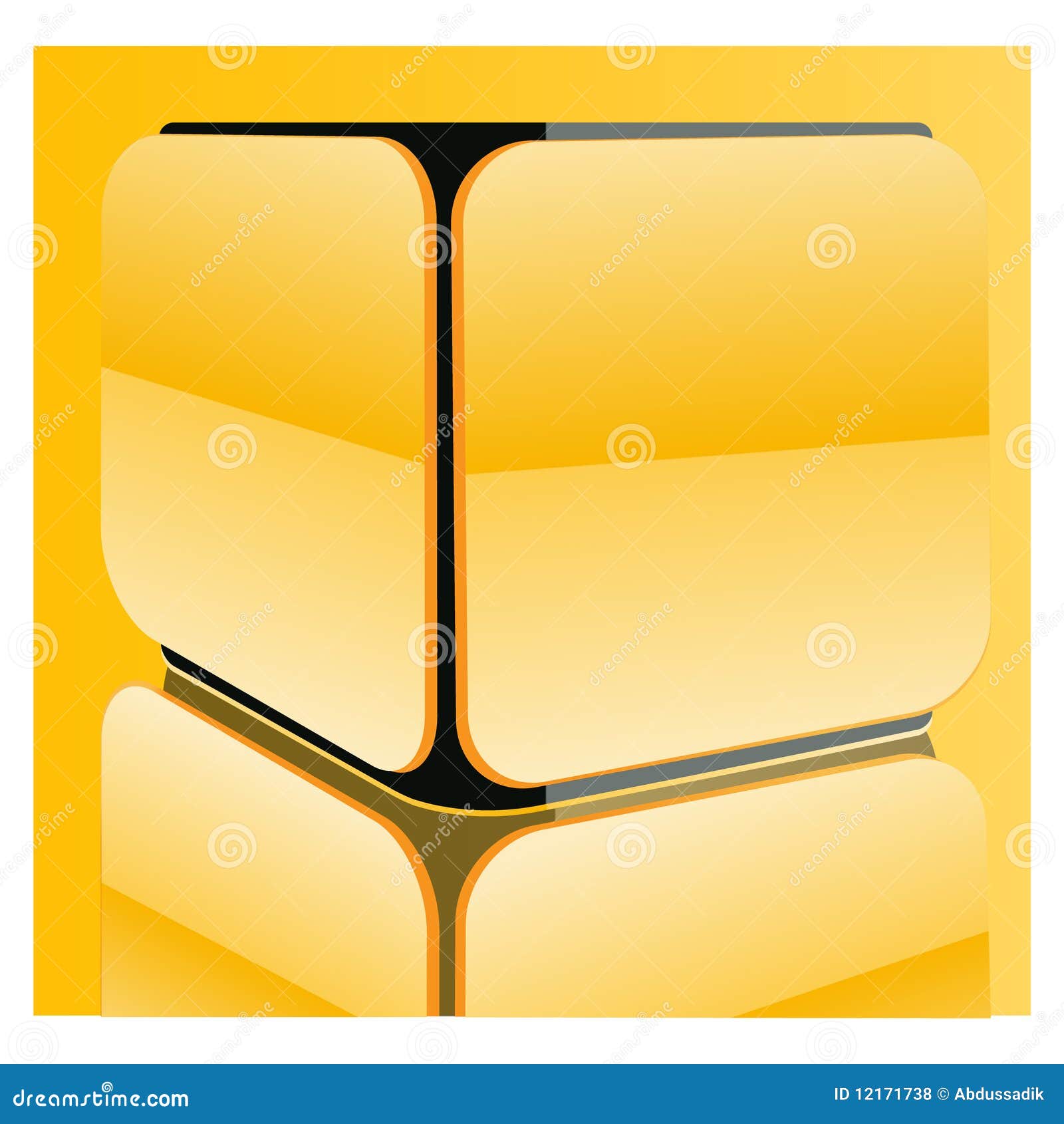 Cube shape stock vector. Illustration of dimensional - 12171738