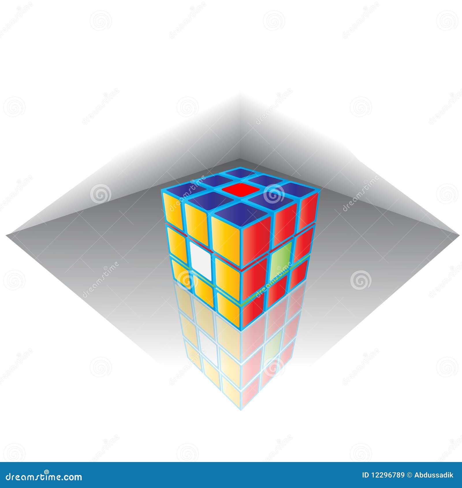 Cube shape stock vector. Illustration of digital, science - 12296789
