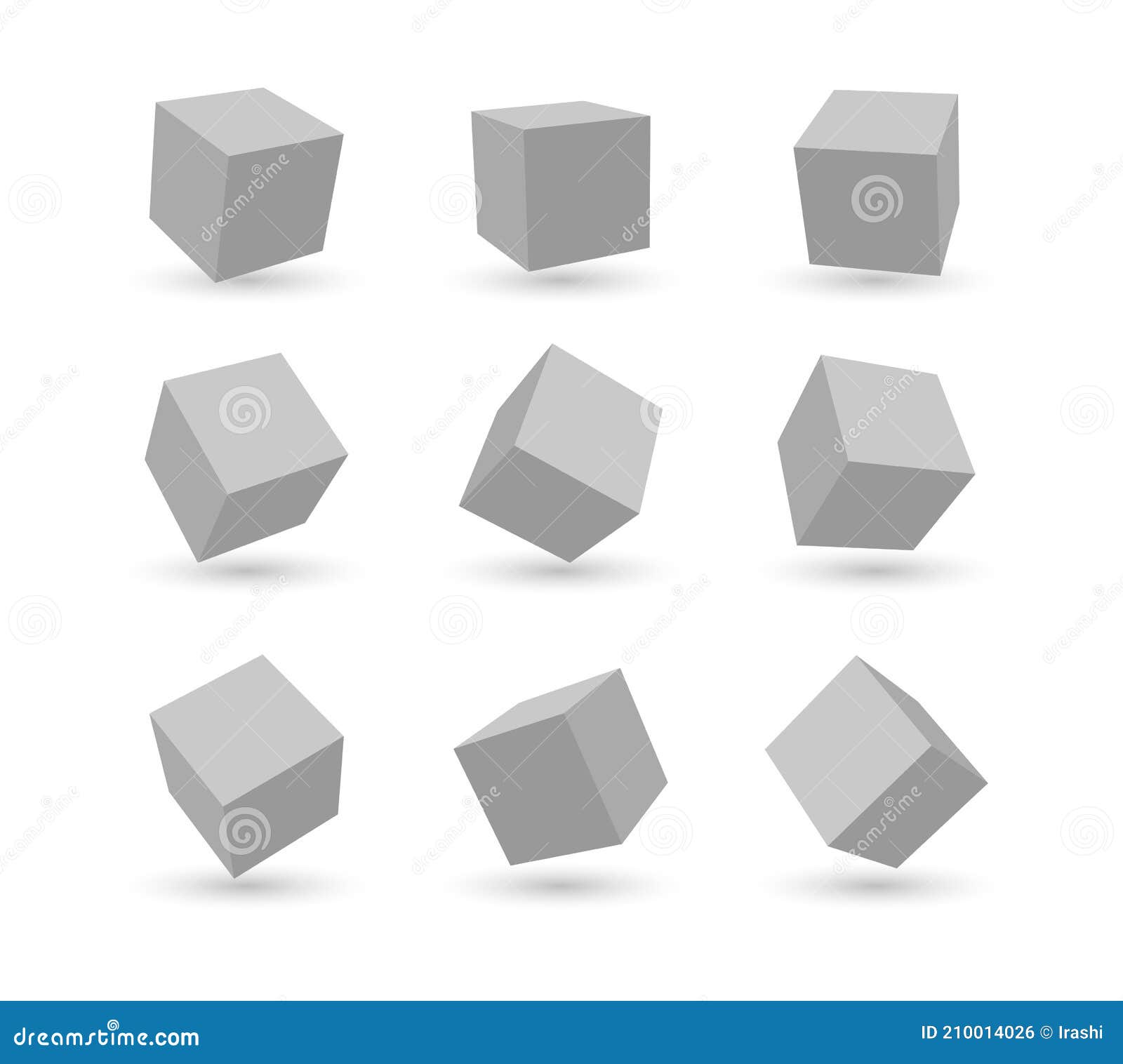 Cube shape box stock vector. Illustration of element - 210014026