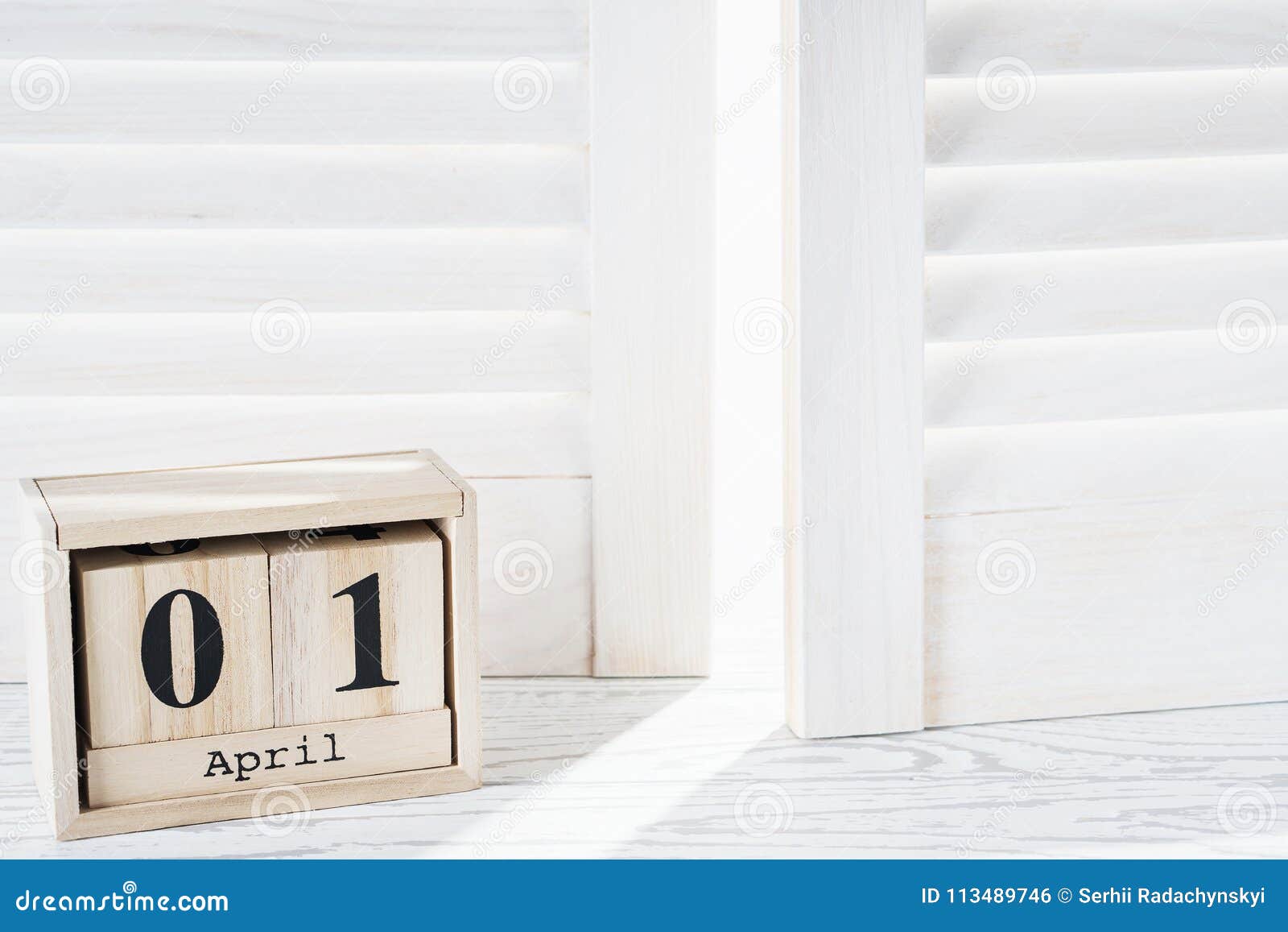 Cube Shape Calendar for April 01 with Copy Space. Stock Photo - Image ...