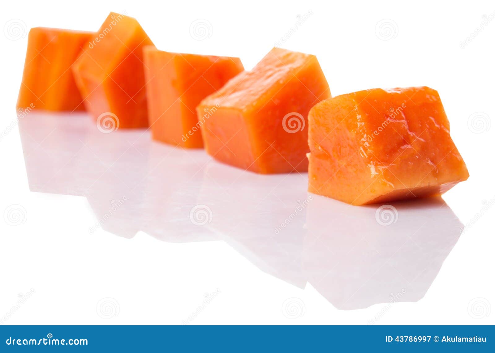 Cube Shape Papaya Fruit I stock image. Image of tropical - 43786997