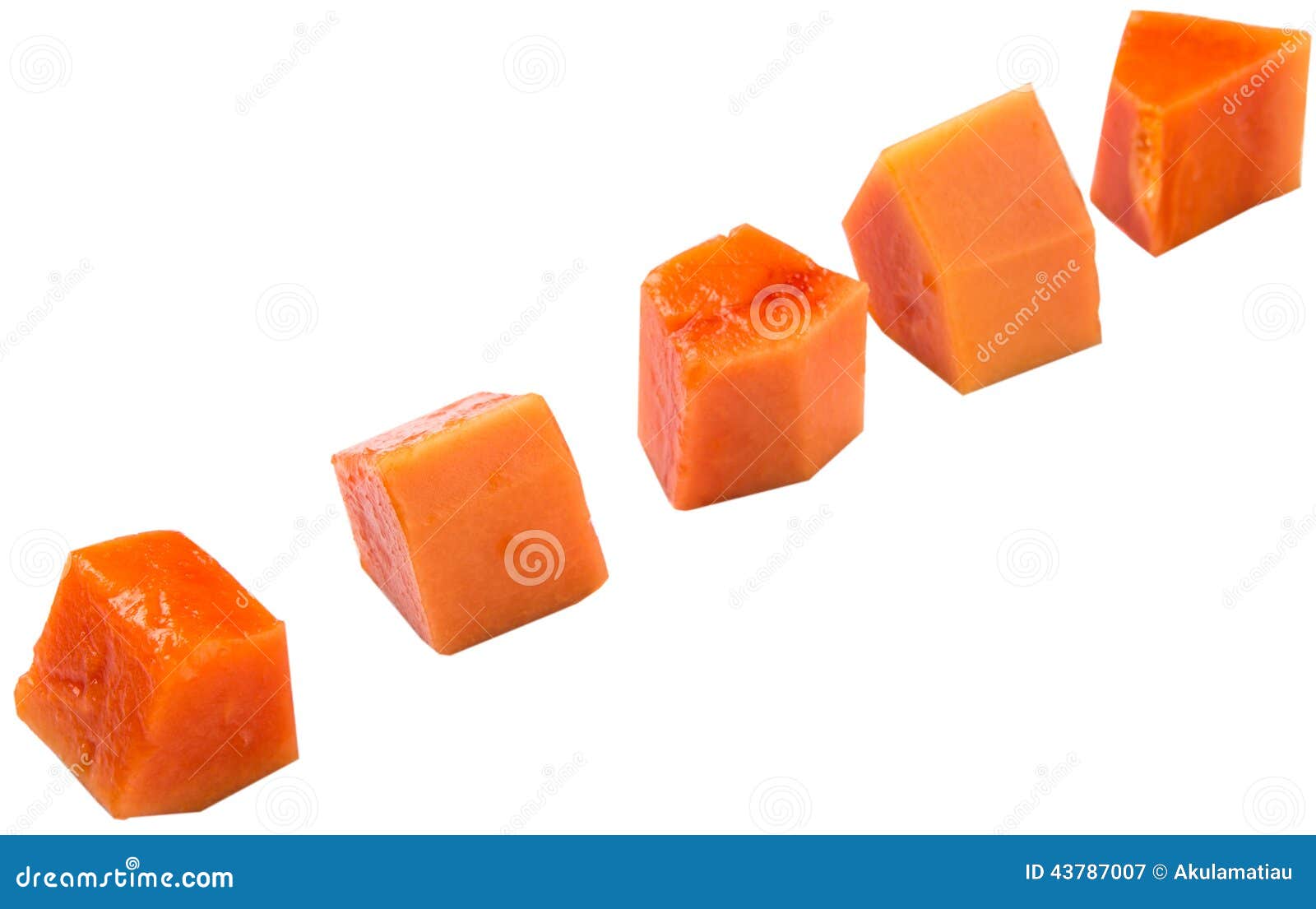 Cube Shape Papaya Fruit IV stock image. Image of juicy - 43787007