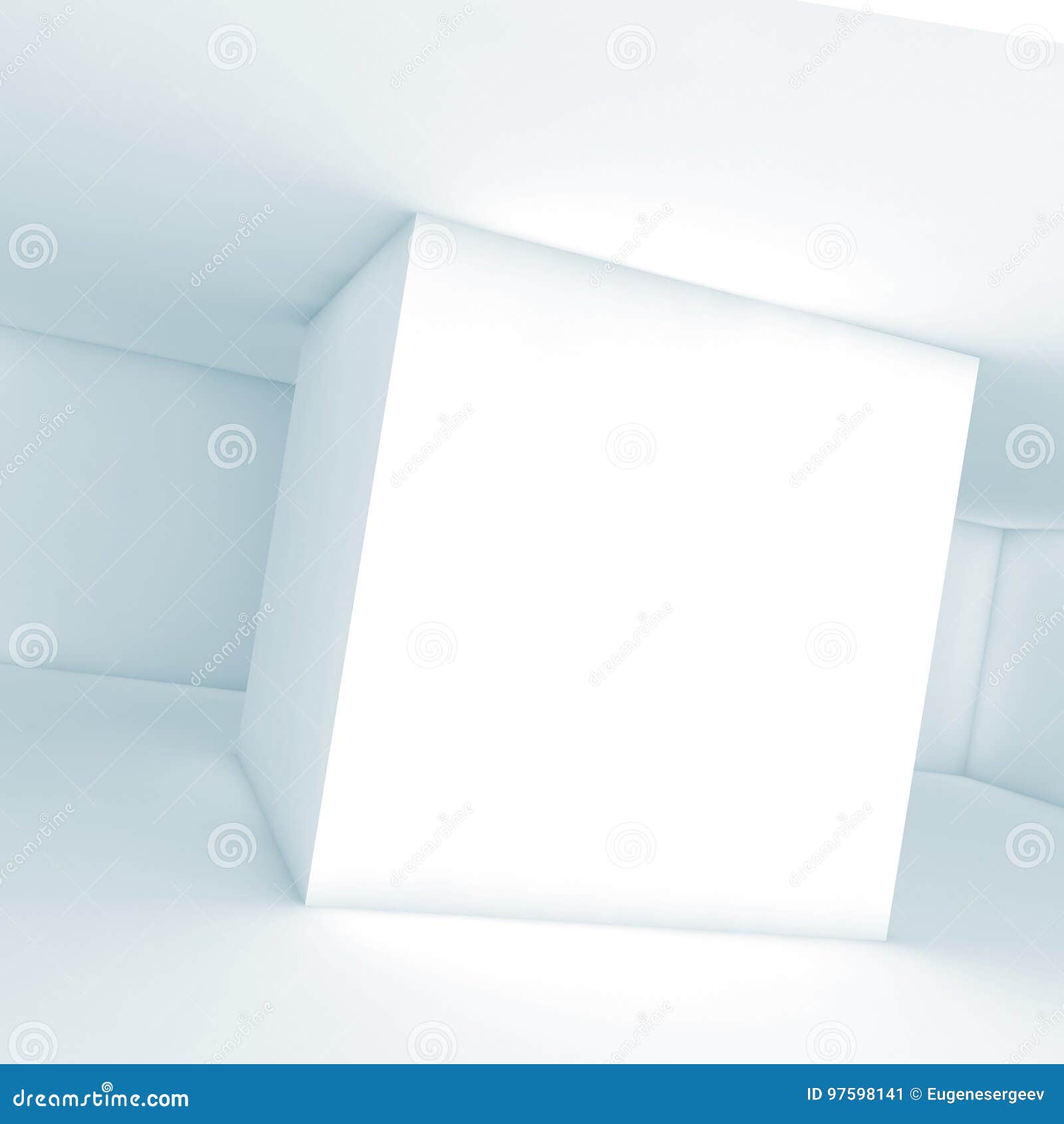 Cube Shaped Column. Square 3d Illustration Stock Illustration ...