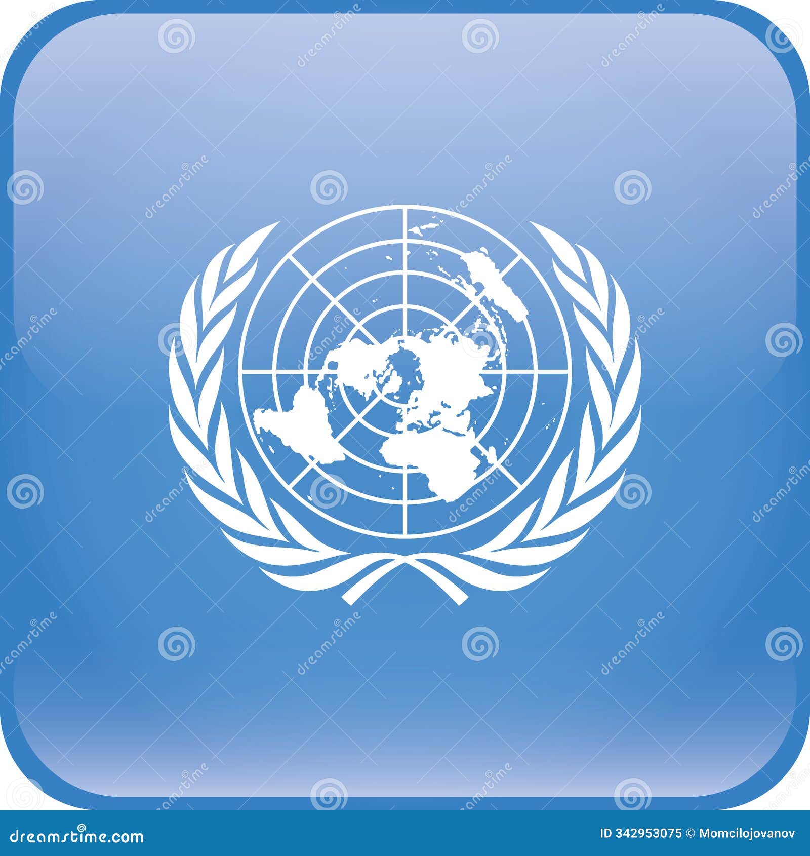 Cube Flag of UNITED NATIONS Stock Illustration - Illustration of symbol ...