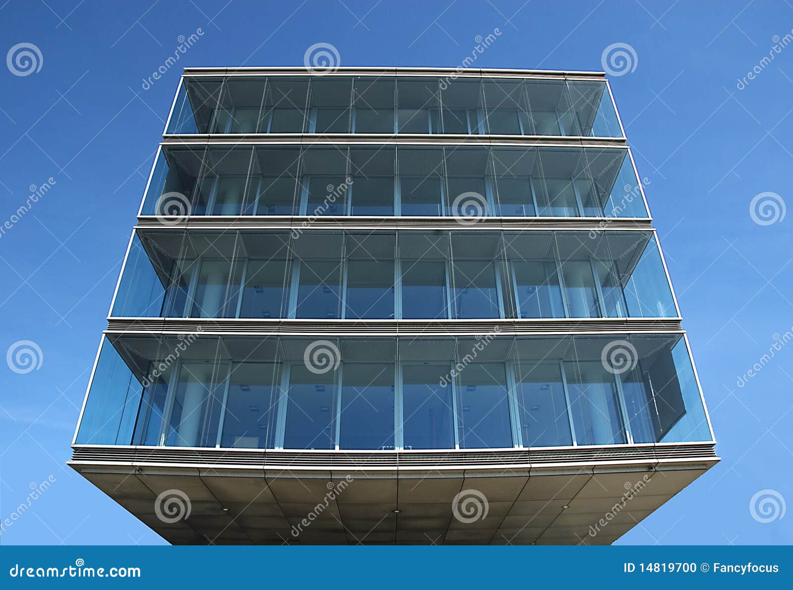 Cube-shaped Modern Glass Building Stock Photo - Image of facade ...