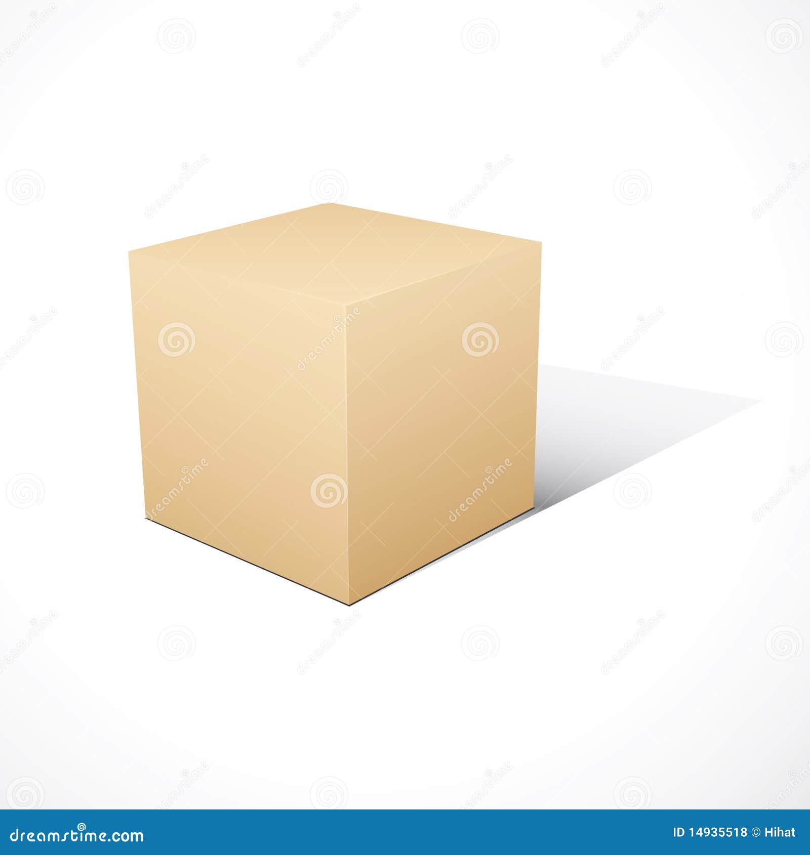 Cube-shaped Package Box stock vector. Illustration of vertical - 14935518