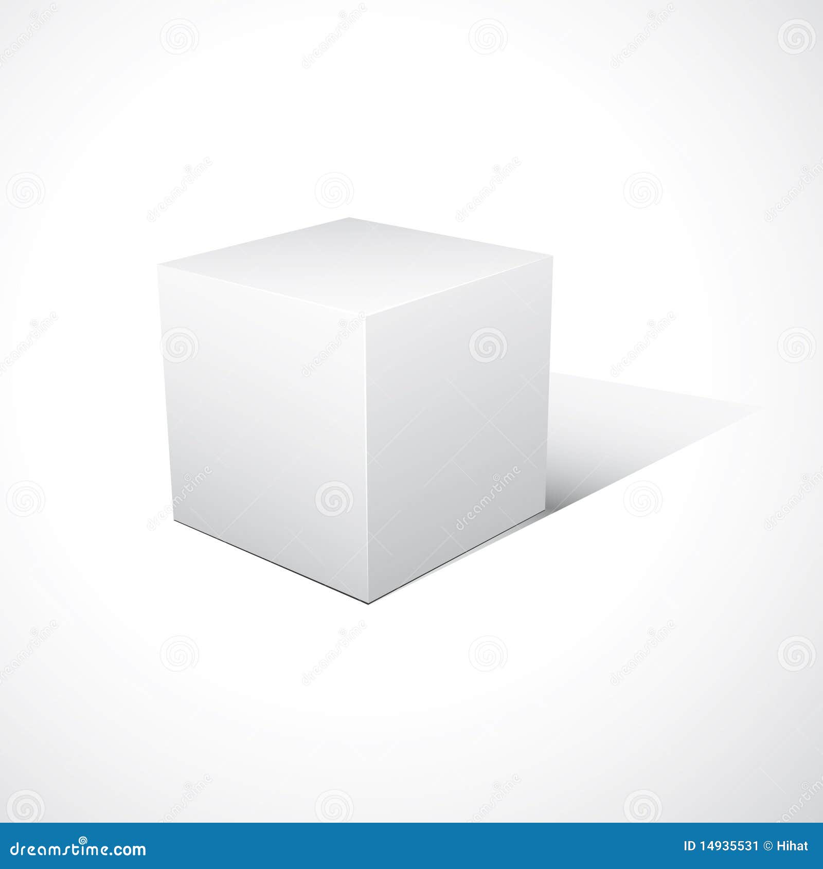 Cube-shaped Package Box stock vector. Illustration of blank - 14935531