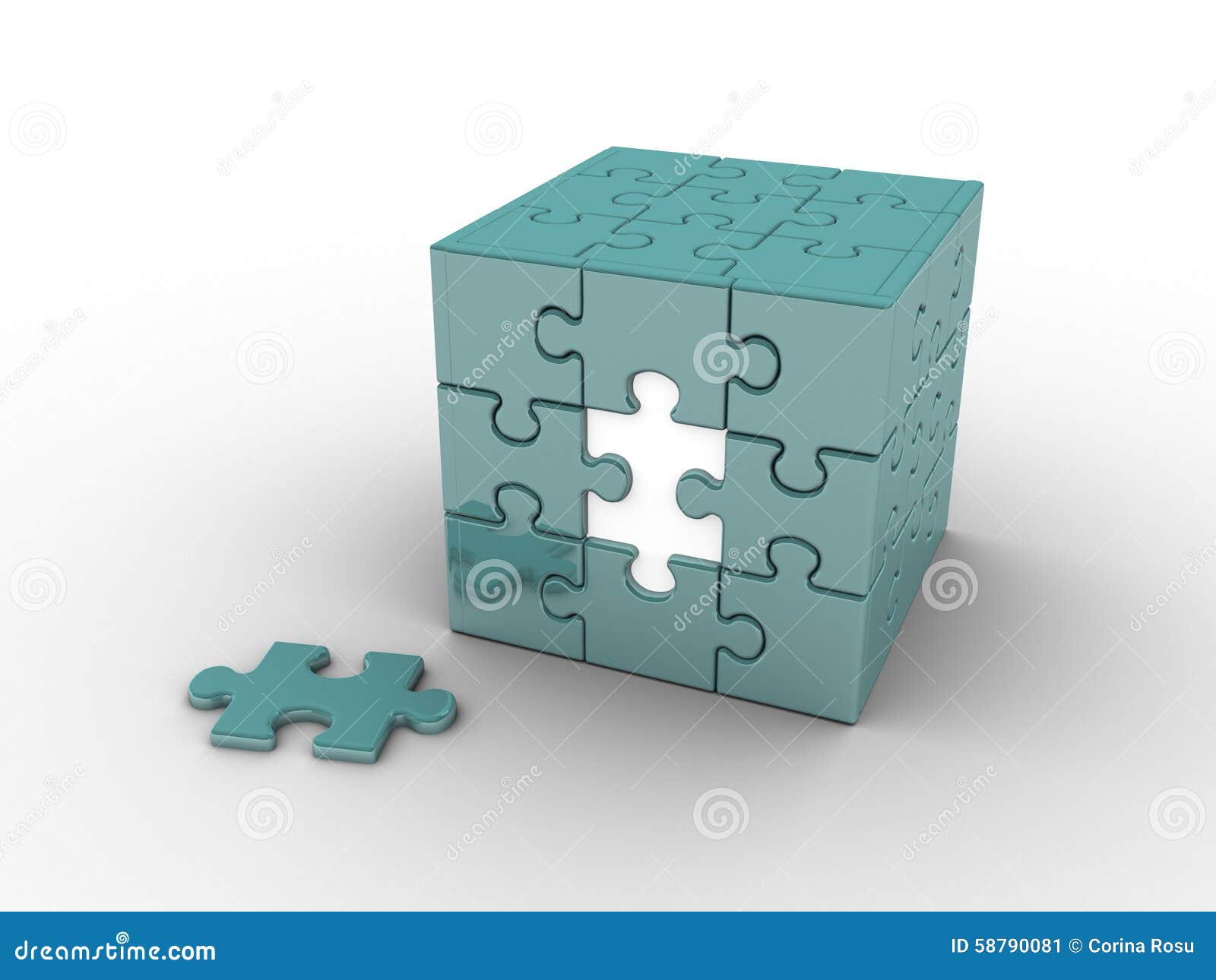 Cube shaped puzzle stock illustration. Illustration of communication ...