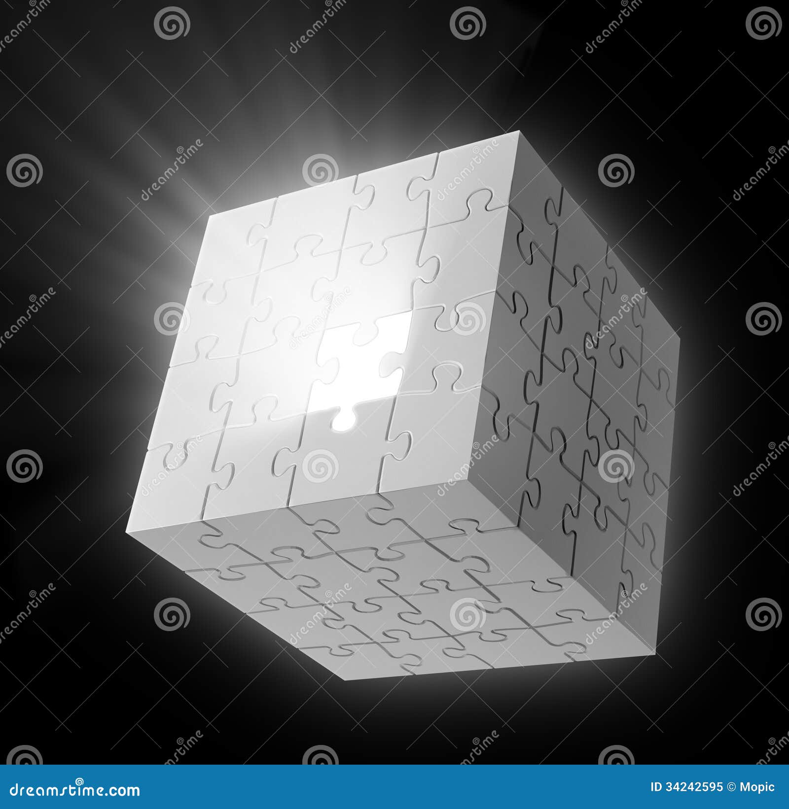 Cube shaped puzzle stock illustration. Illustration of block - 34242595